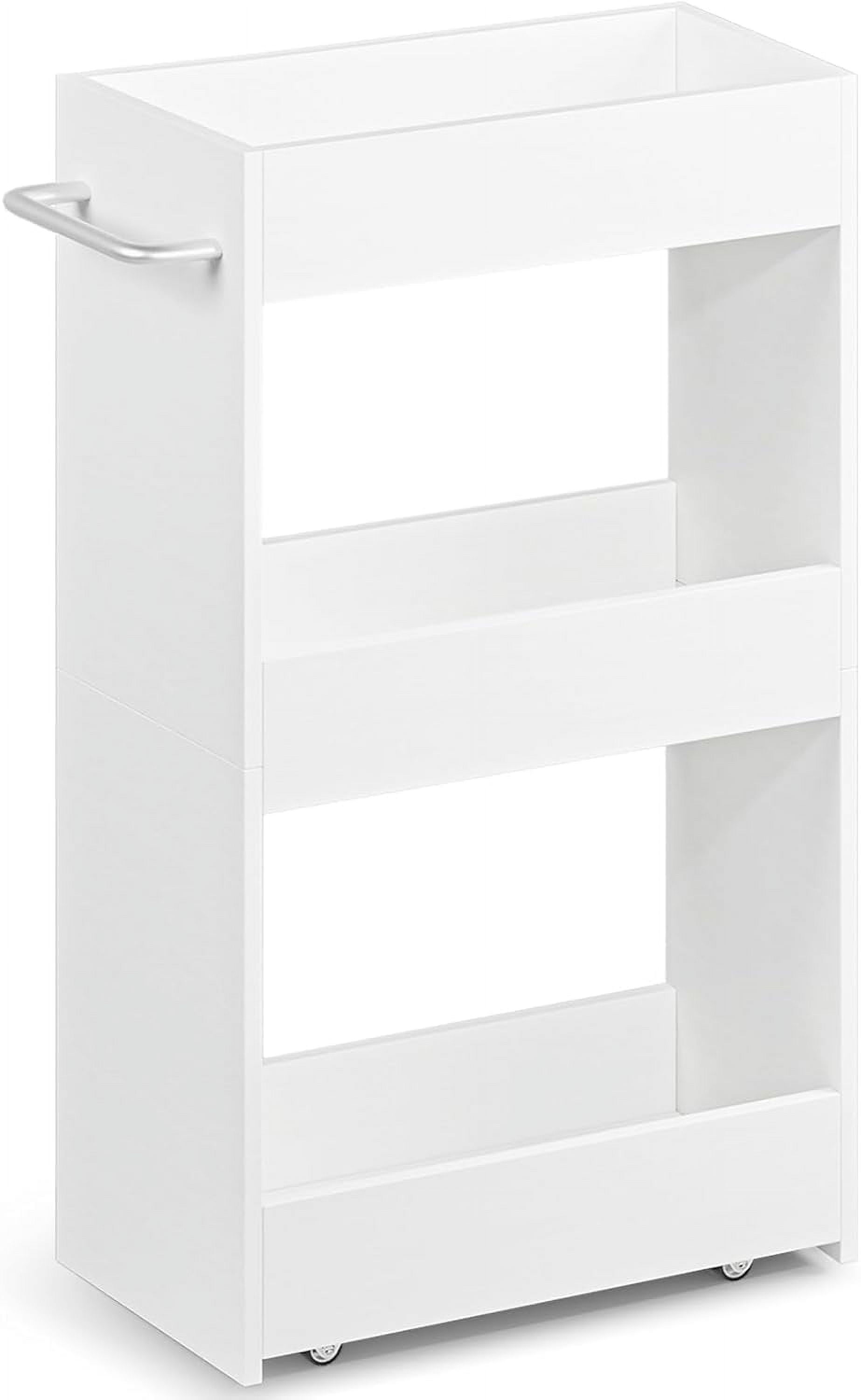ZENX Wood Rolling Storage Cart 7.9