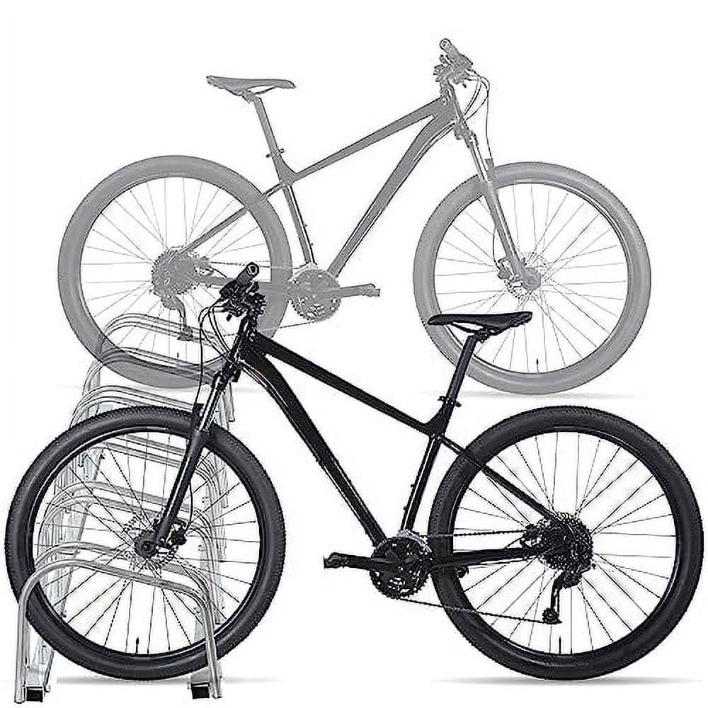 ZENY 1-6 Bike Rack Bicycle Floor Parking Stand for Mountain Bike Road Bike Indoor Outdoor Garage ...