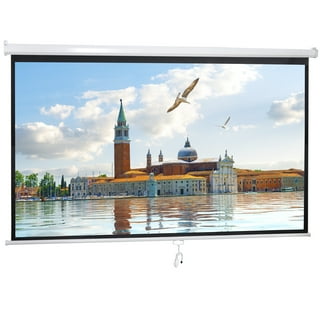 84IN DIAG MANUAL PULL DOWN SCREEN 4:3 50X67 WHITE CASE - Walmart.com