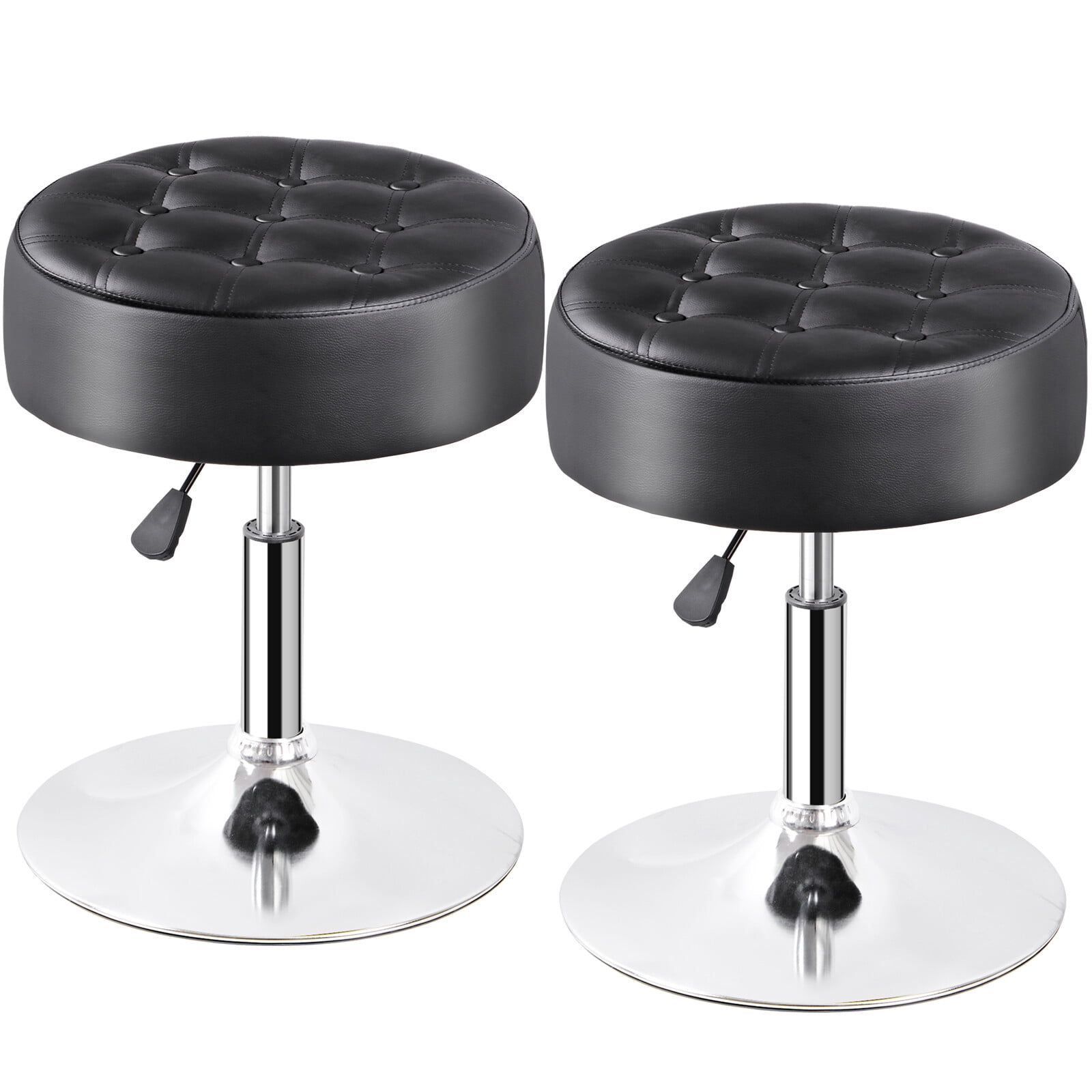 ZENY 2 Pieces Adjustable Swivel Makeup Metal Frame Salon Stool Modern ...