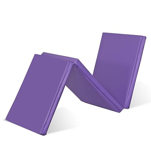 ZENY 2’’ Thick Tri-fold Folding Gym Exercise Mat Extra Thick Gymnastics ...