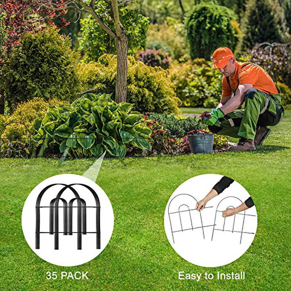 ZENY 35 Pack Decorative Garden Fence Fencing, 50 Ft(L) x 18in(H) Patio ...