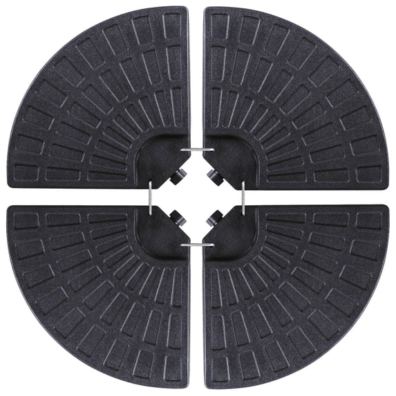 ZENY 4-Piece Fillable Plastic Weighted Outdoor Patio Umbrella Base ...