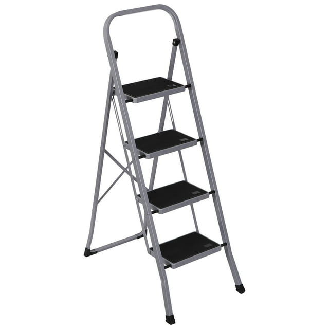 ZENY Heavy Duty 4 Step Portable Ladder, Anti-Slip, Wide Steps, 330 lbs ...