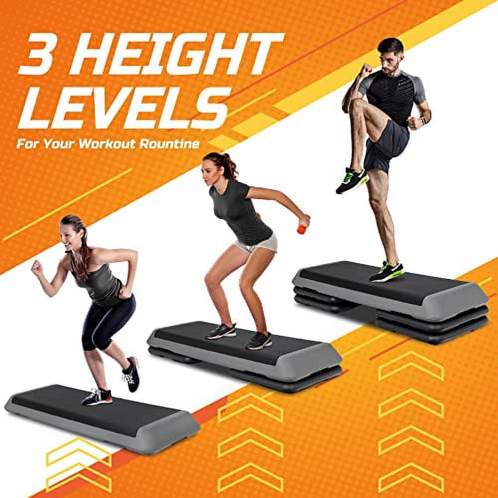 ZENY 43'' Exercise Aerobic Step Platform, Adjustable Fitness Stepper ...