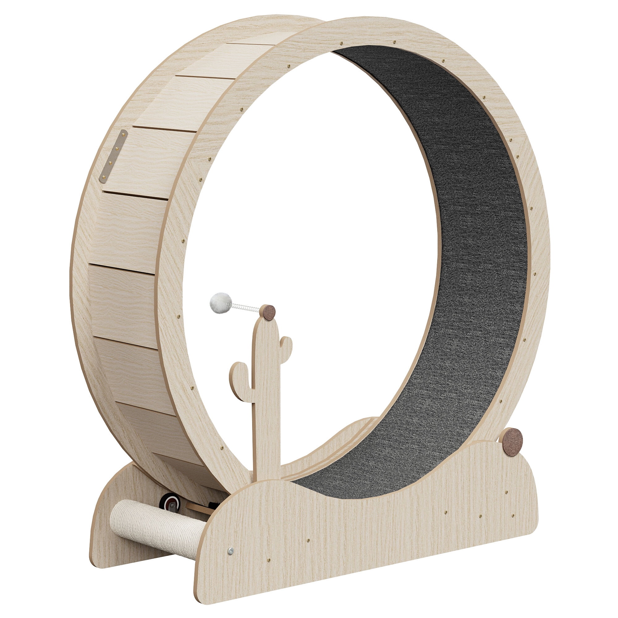 ZENY 43 Inch Large Cat Exercise Wheel Solid Wood Indoor Cat Treadmill ...