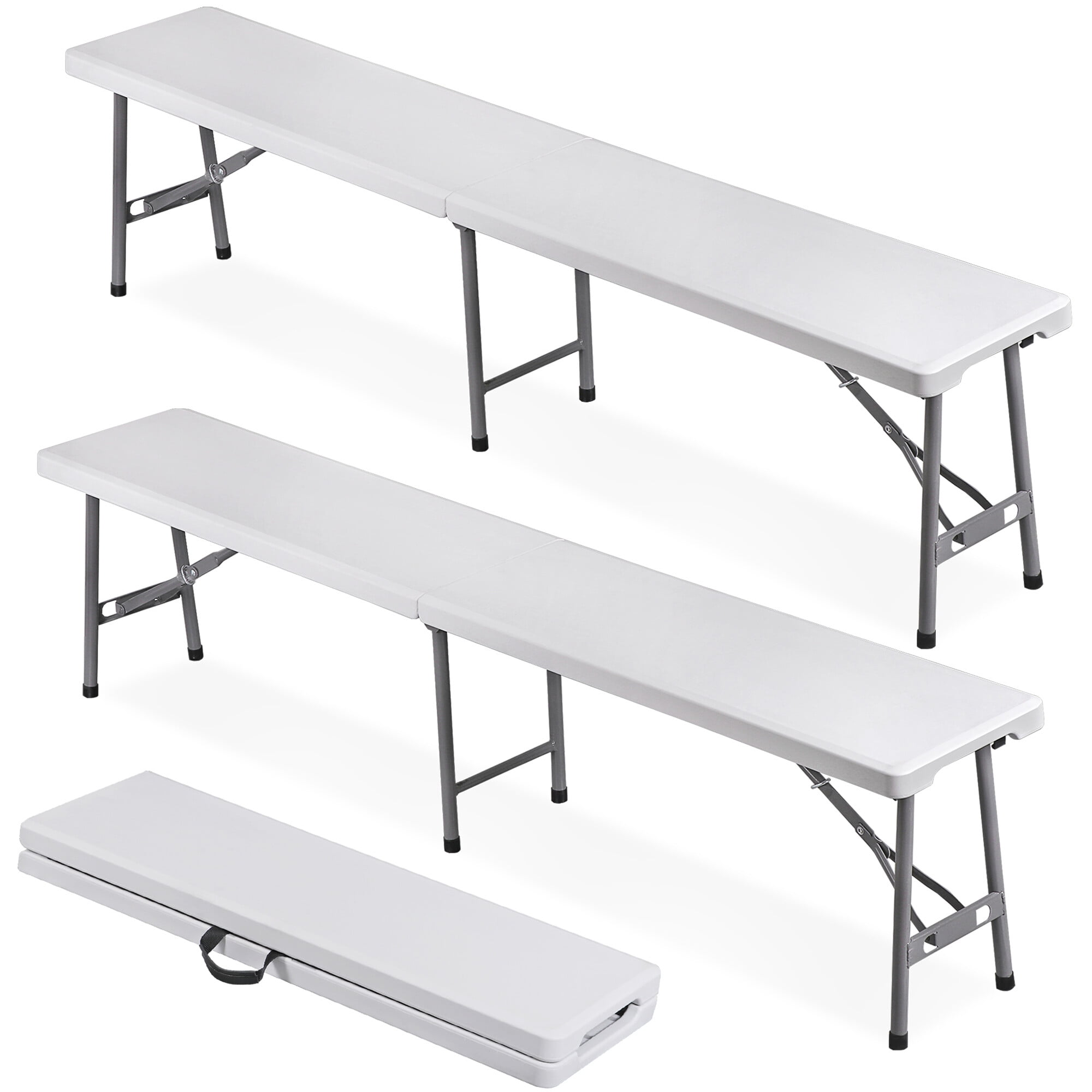 ZENY 6ft Folding Bench,Portable in/Outdoor Picnic Party Camping Dining ...