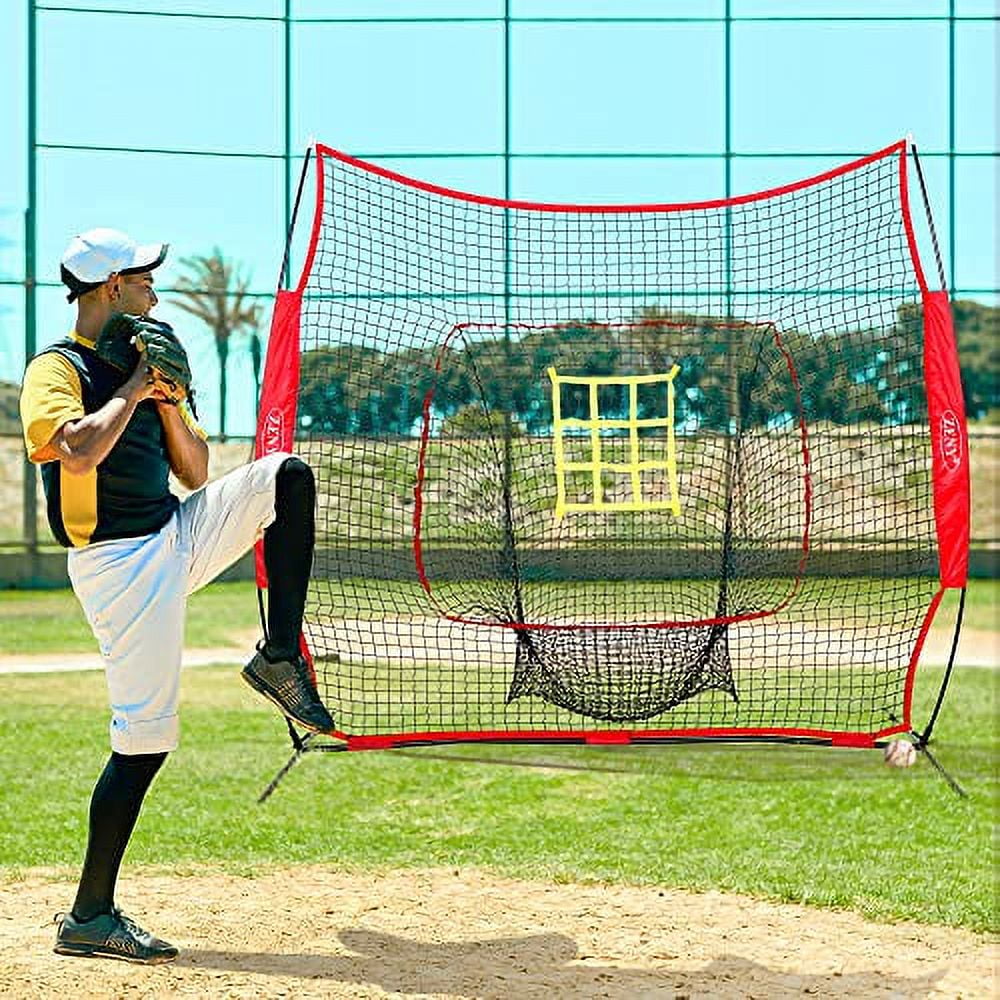 ZENY 7'×7' Baseball Softball Practice Net for Hiting and Pitching ...