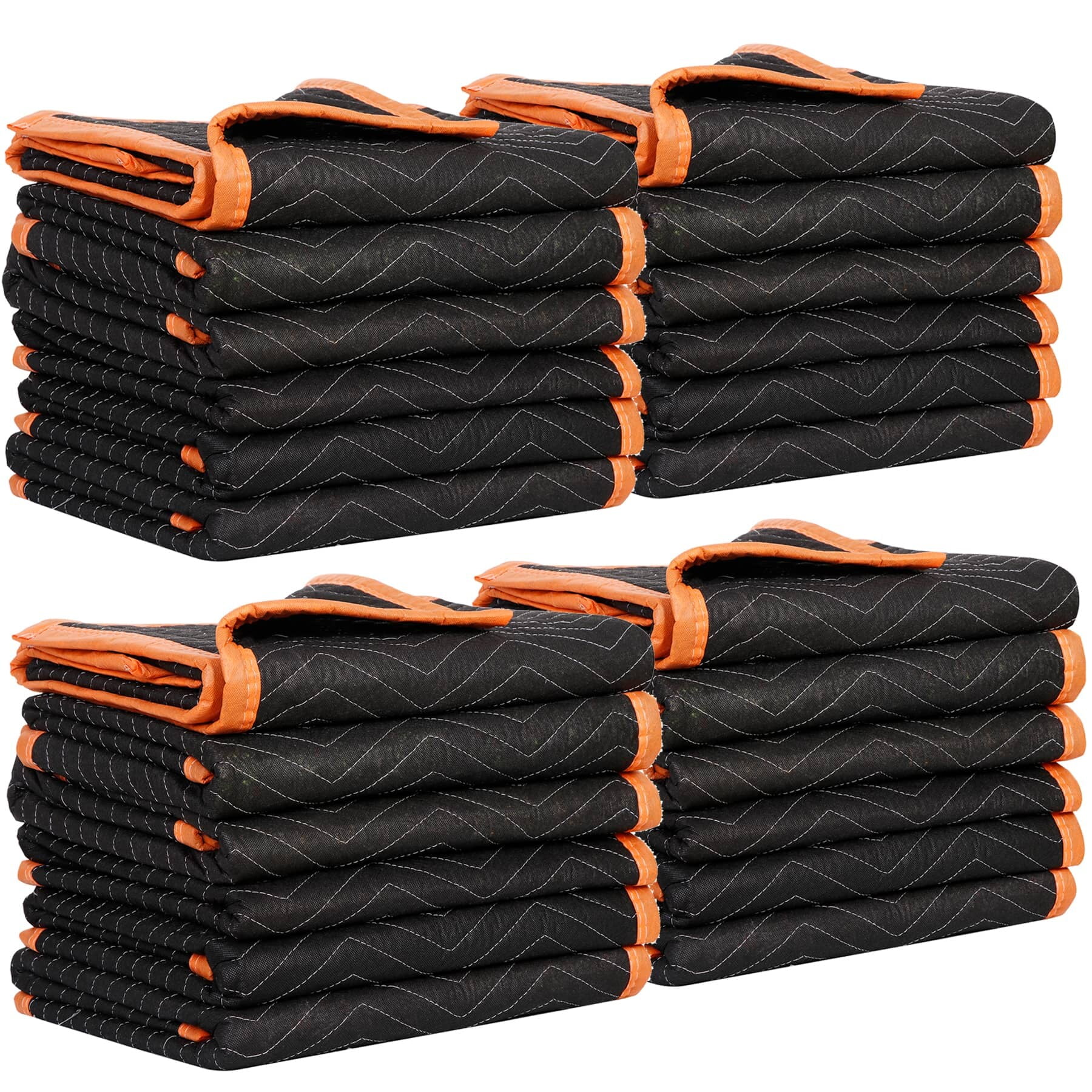 ZENY 72 x 40" Moving Blanket Dual-Sided Furnture Pads Black & Orange 24 ...