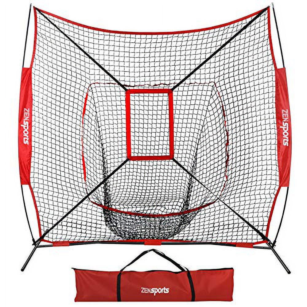 ZENY 7x7ft Baseball and Softball Net Set with Ball Caddy and Strike ...