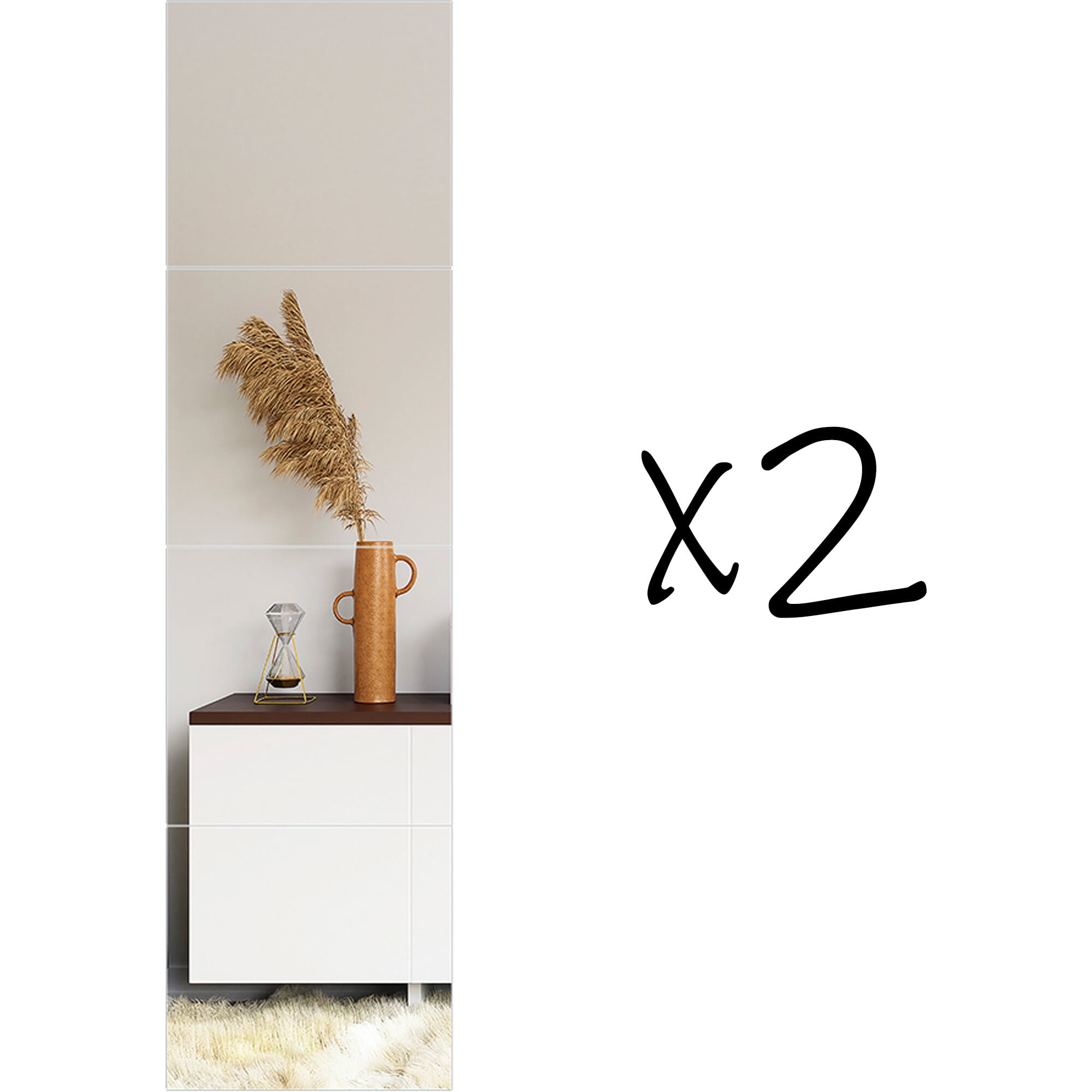 ZENY Home Decor Large Lightweight 8 Pcs Frameless Four-Square Wall ...