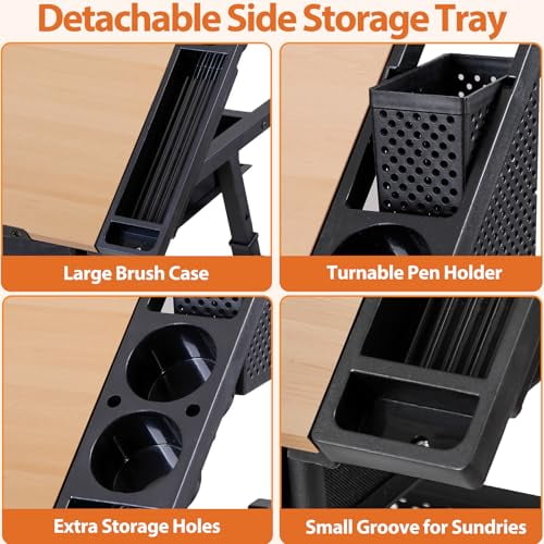 ZENY Adjustable Drafting Table with Stool, Tilting Drawing Desk Artist ...