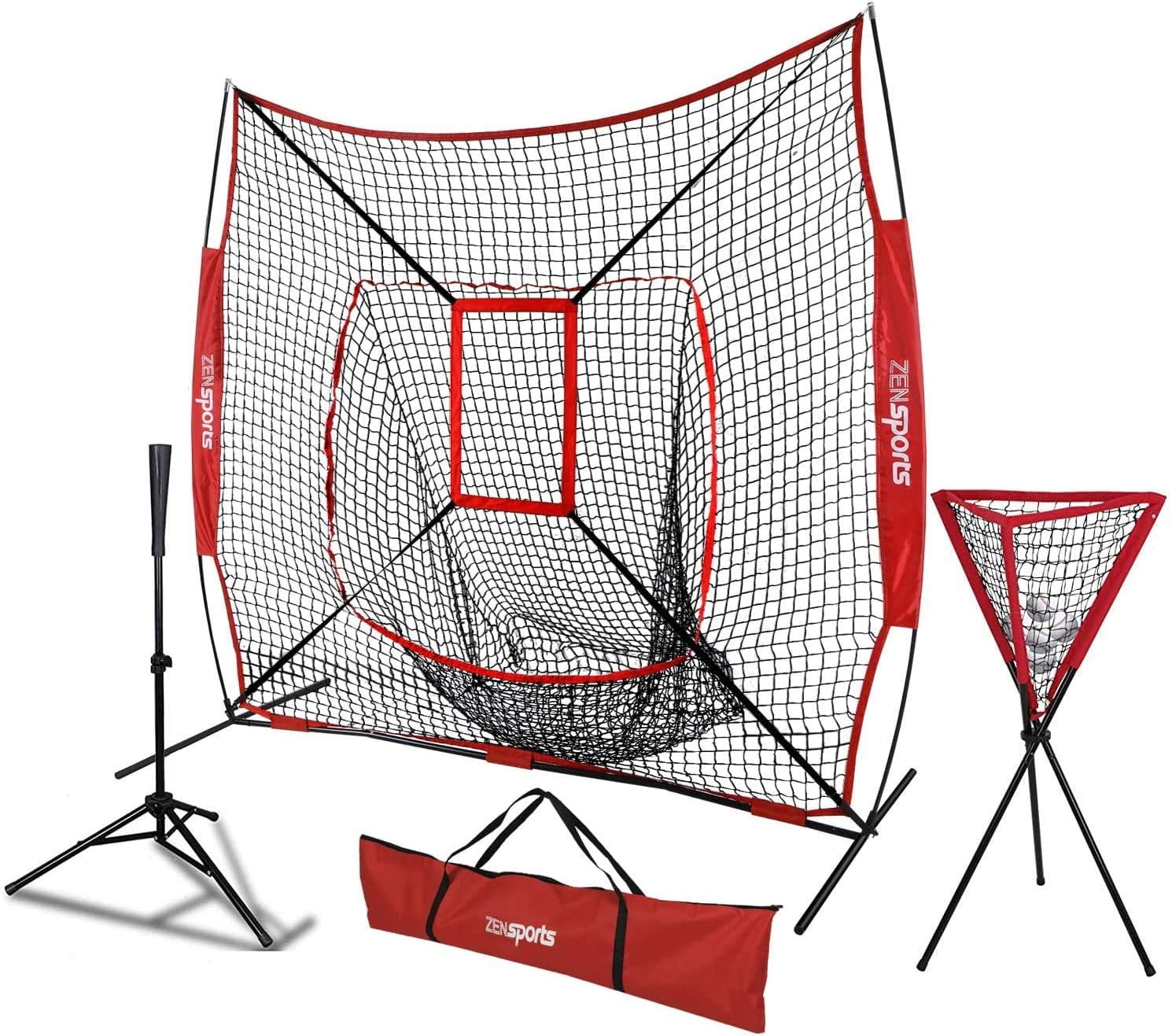 ZENY Baseball Softball Net Combo 7x7 Hitting Net Baseball Backstop ...