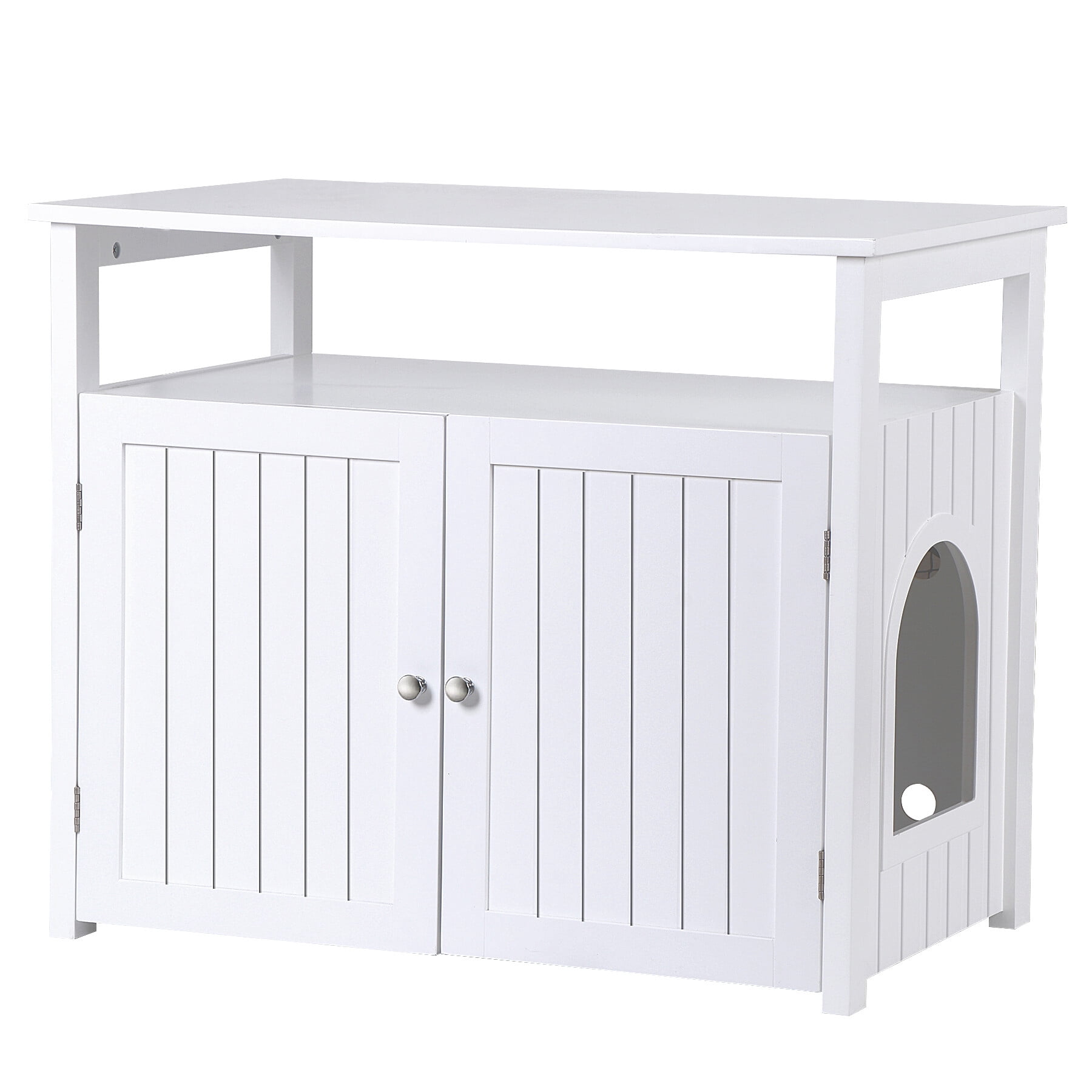 ZENY Cat Litter Box Enclosure, Large Hidden Litter Box Furniture with ...
