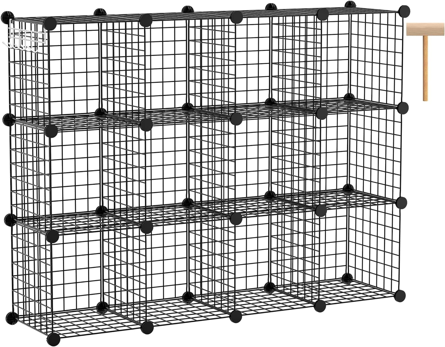 ZENY Cube Storage 12-Cube Metal Wire Storage Shelves Cube Closet ...