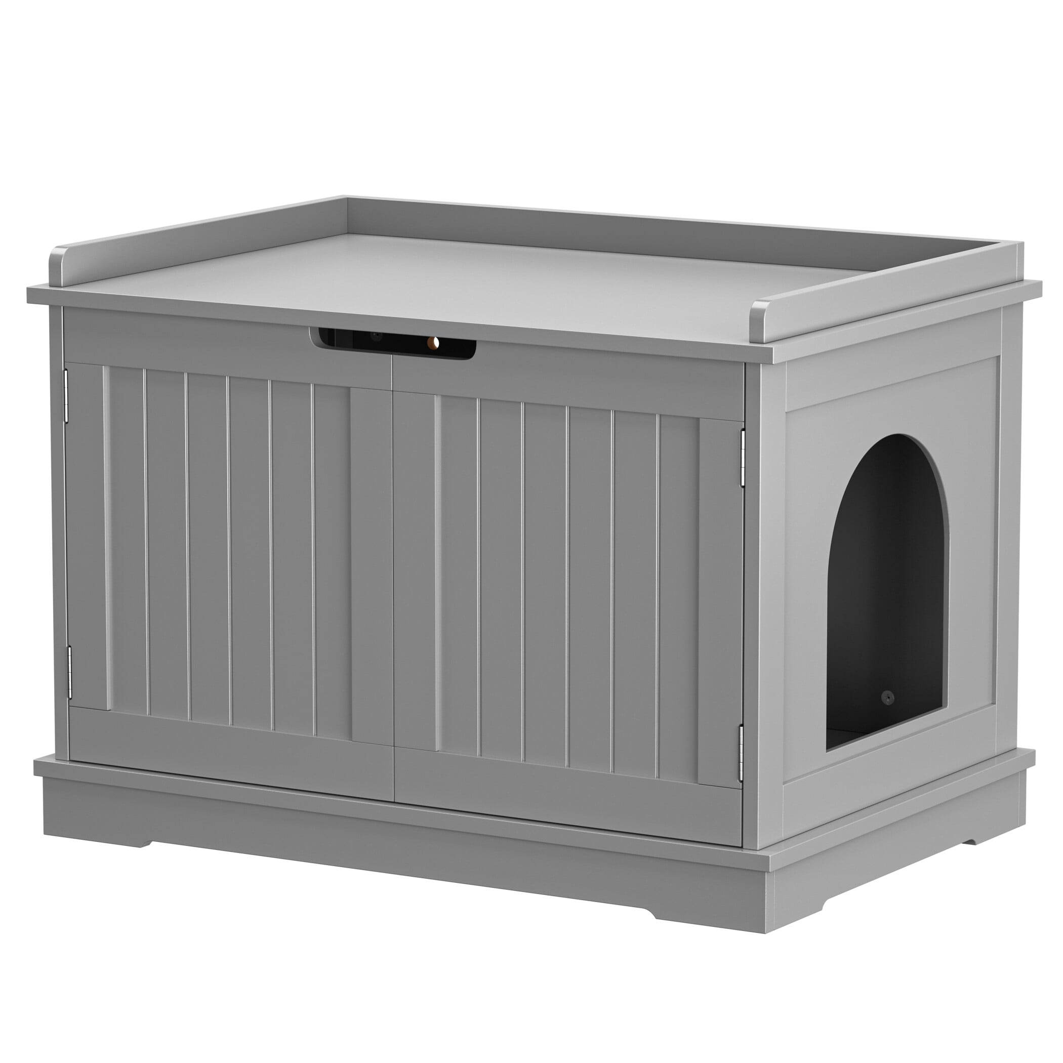 ZENY Double Door Hidden Cat Litter Box Enclosure Storage Cabinet MDF ...