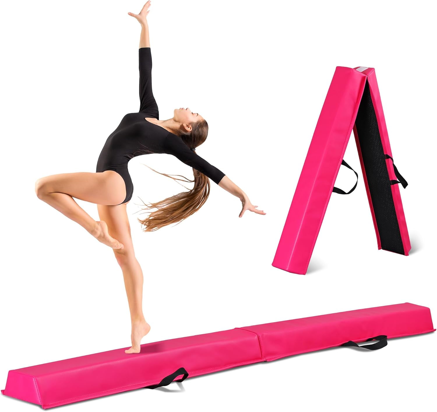 ZENY Folding 6 Ft. Gymnastics Floor Balance Beam with Base - Walmart.com