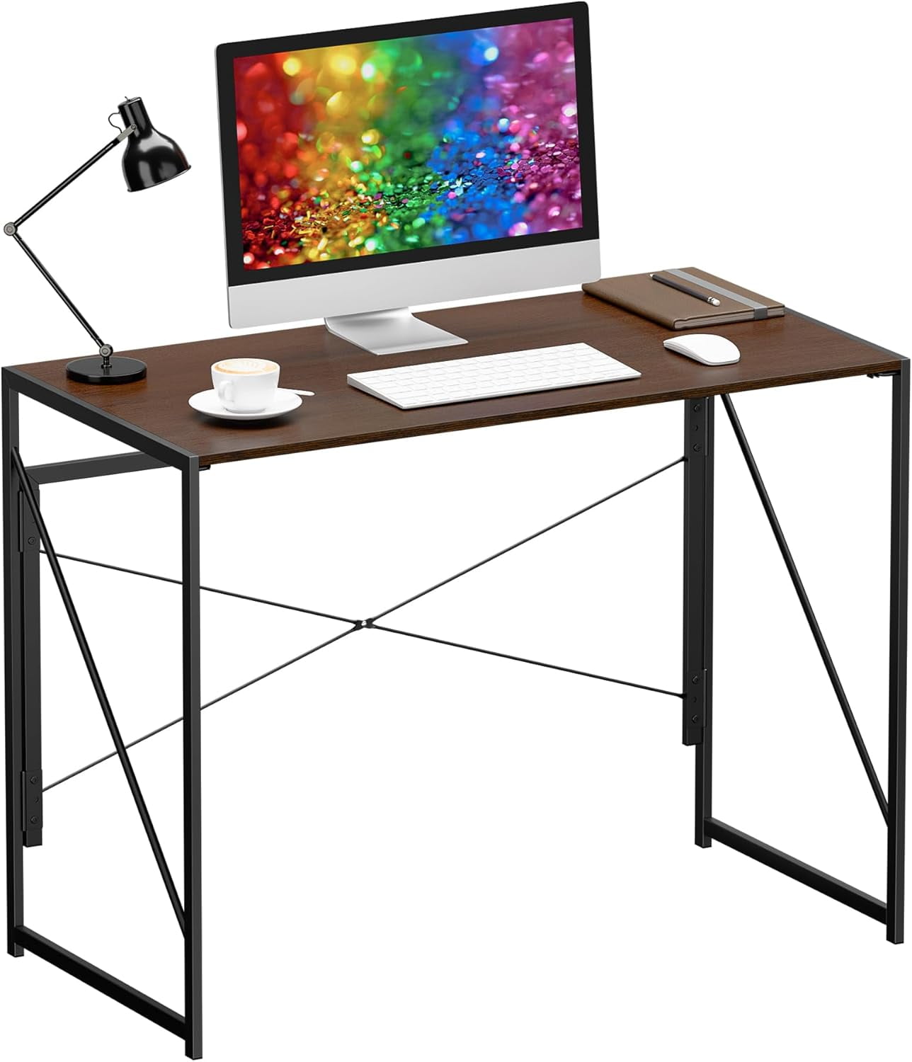 ZENY Folding Computer Desk 39'' Sturdy Writing Desk Gaming Desk Home ...