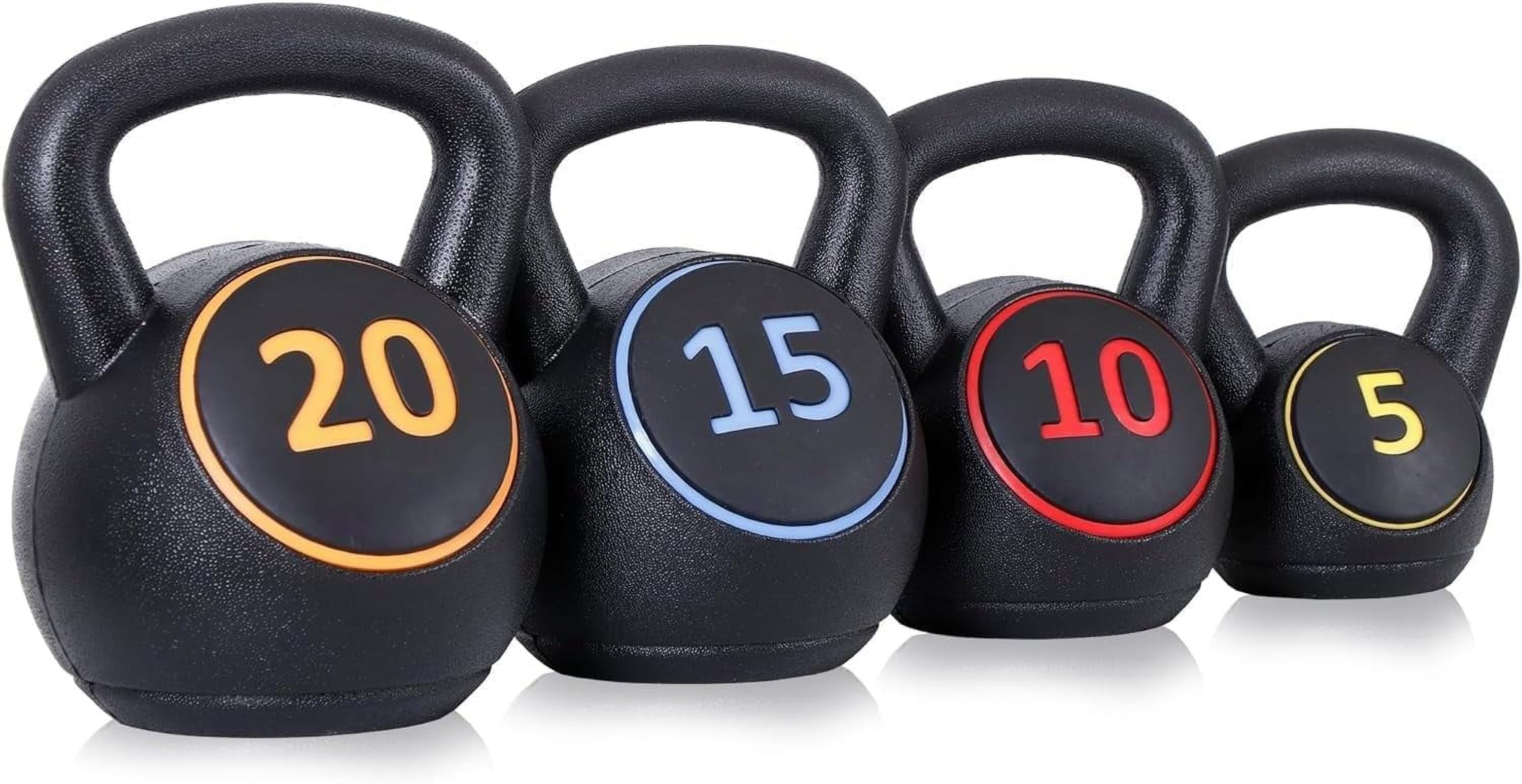 ZENY Kettlebell Sets, 50 lb Kettle Bell, Set of 4, From 5, 10, 15 and ...