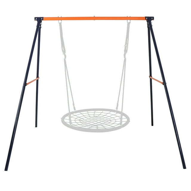 ZENY Kids-Friendly A-Frame Metal Swing Stand & Web Tree Swing Frame Set ...