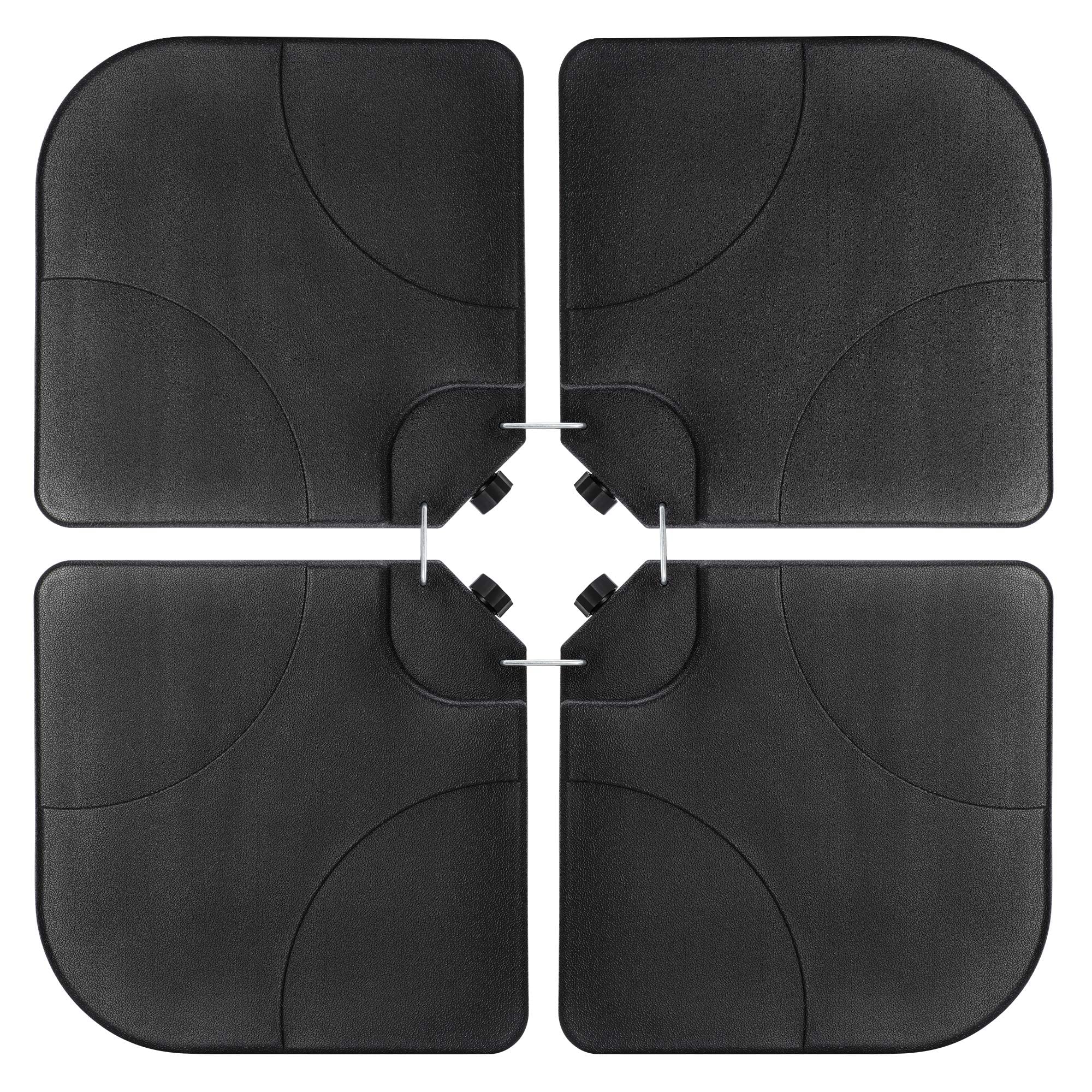 ZENY Patio Umbrella Base, 4-Piece Offset Cantilever Umbrella Stand ...