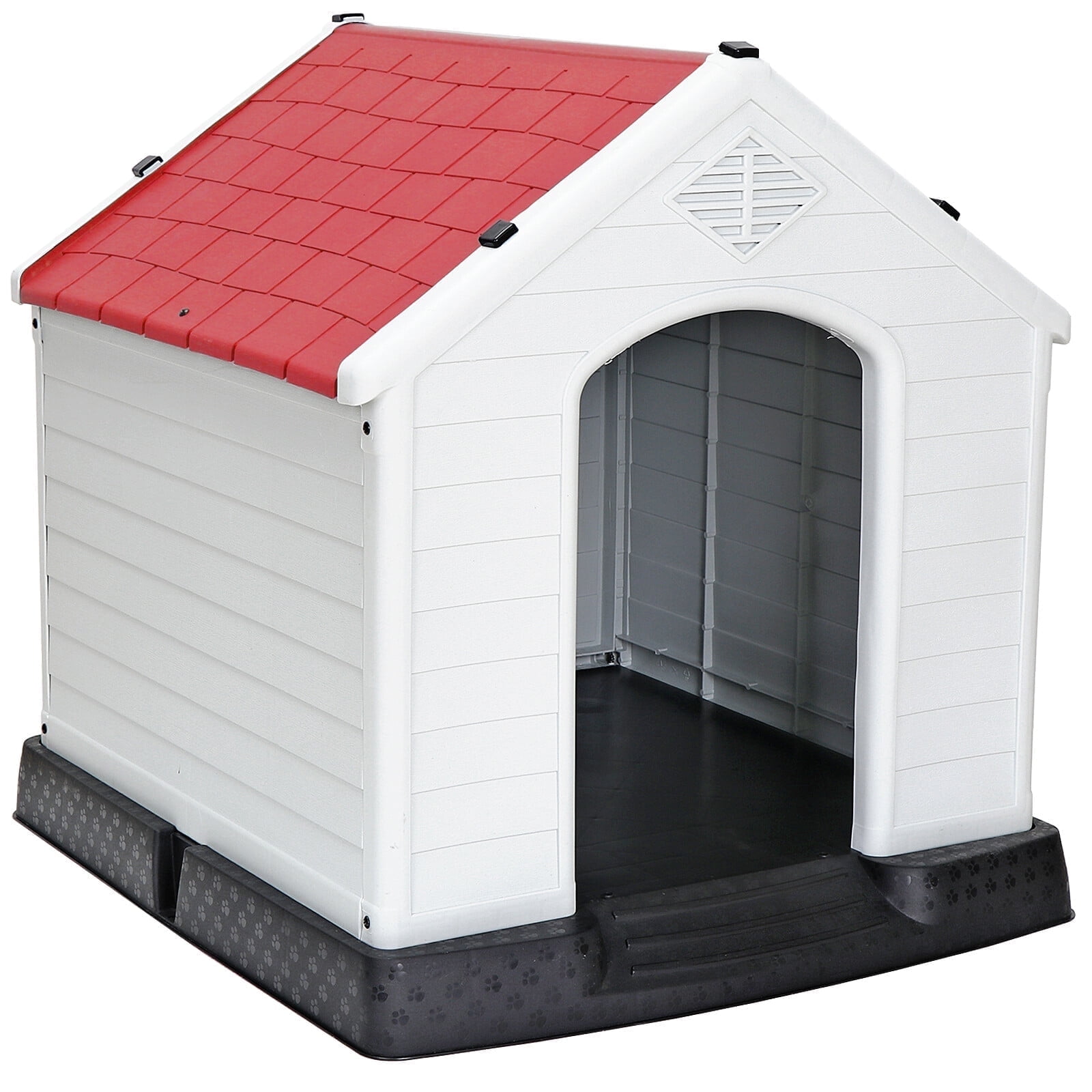 ZENY Weatherproof Indoor Outdoor Dog House, Medium Size, Durable PP ...