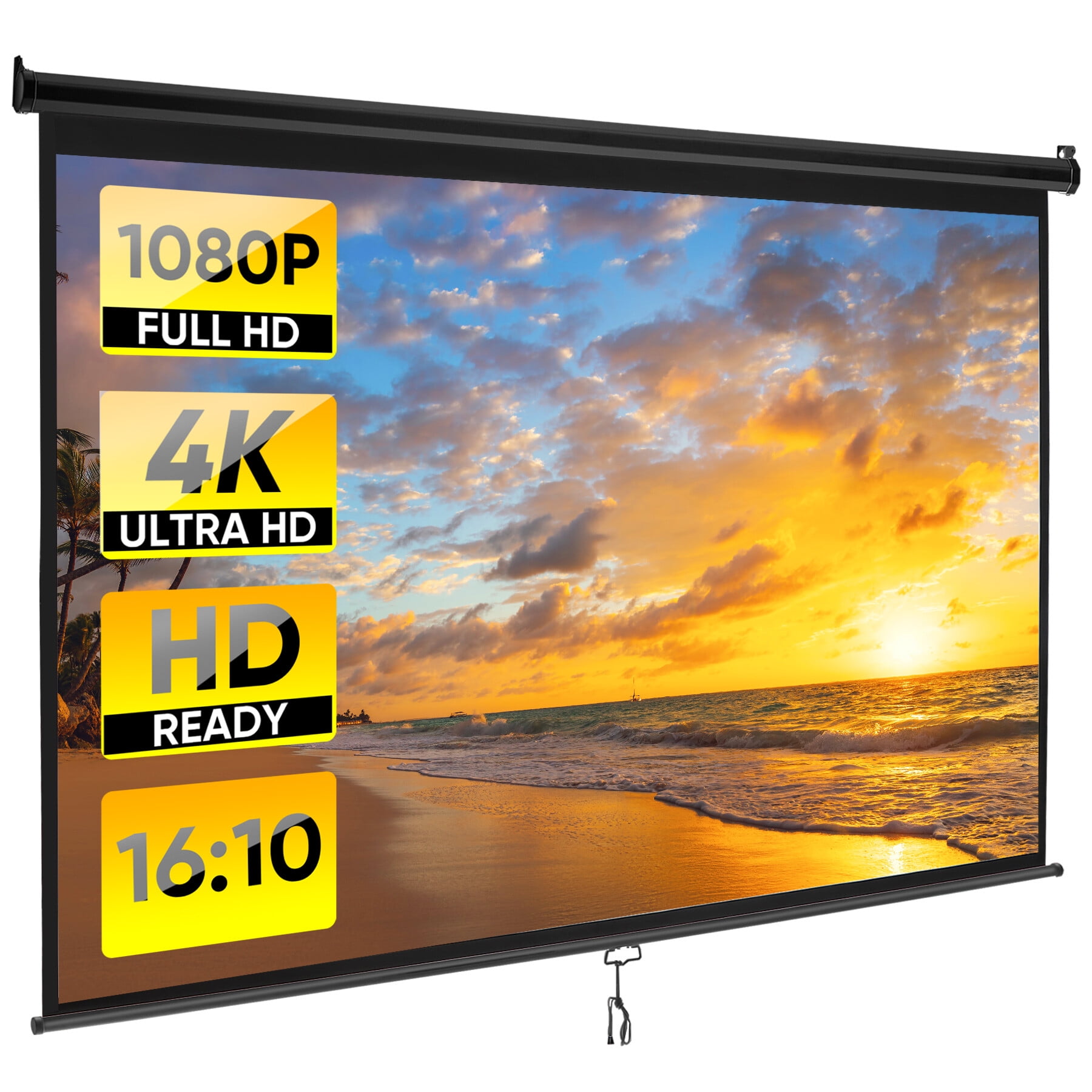ZENY Projector Screen 100 inch 16:10 HD 4K Projections Home Theater ...
