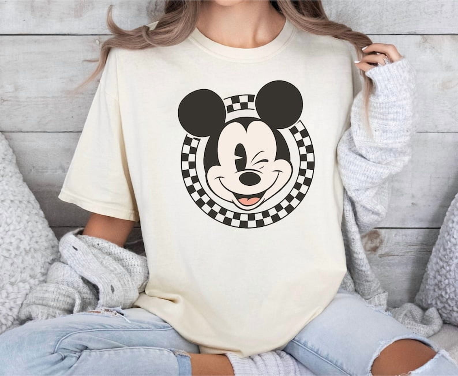 ZENY Retro Disney Trip Checkered Mickey Friends Family Vacation ...