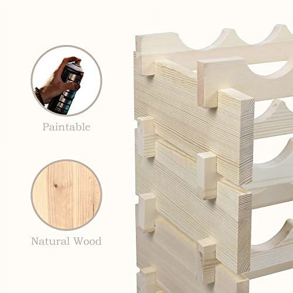 ZENY Stackable Modular Wine Rack 96 Bottles Freestanding Wine Bottle Holder 8-Tier Wine Holder ...