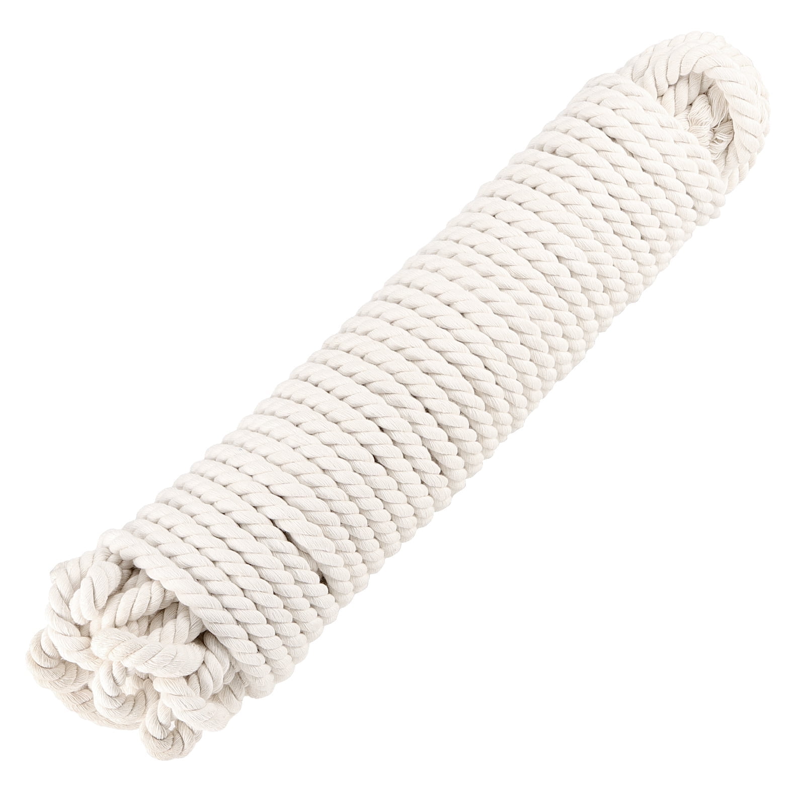 ZEONHAK 3 Strand 1/2 Inch Cotton Rope, 164 Feet Clothesline Rope Cord ...