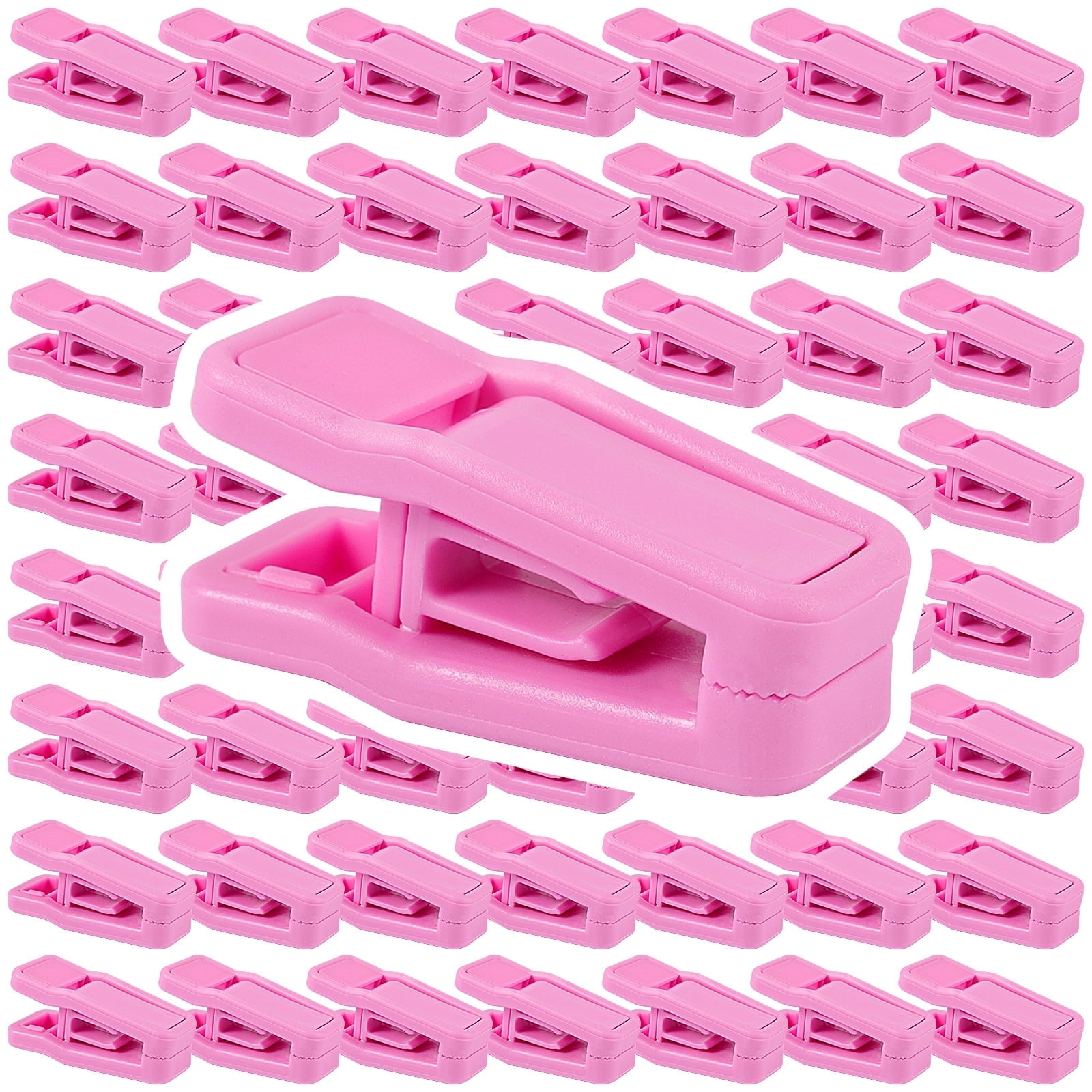 ZEONHAK 100 Pack Pink Plastic Finger Clips, 2.2 x 1 x 0.9 Inch Multi ...