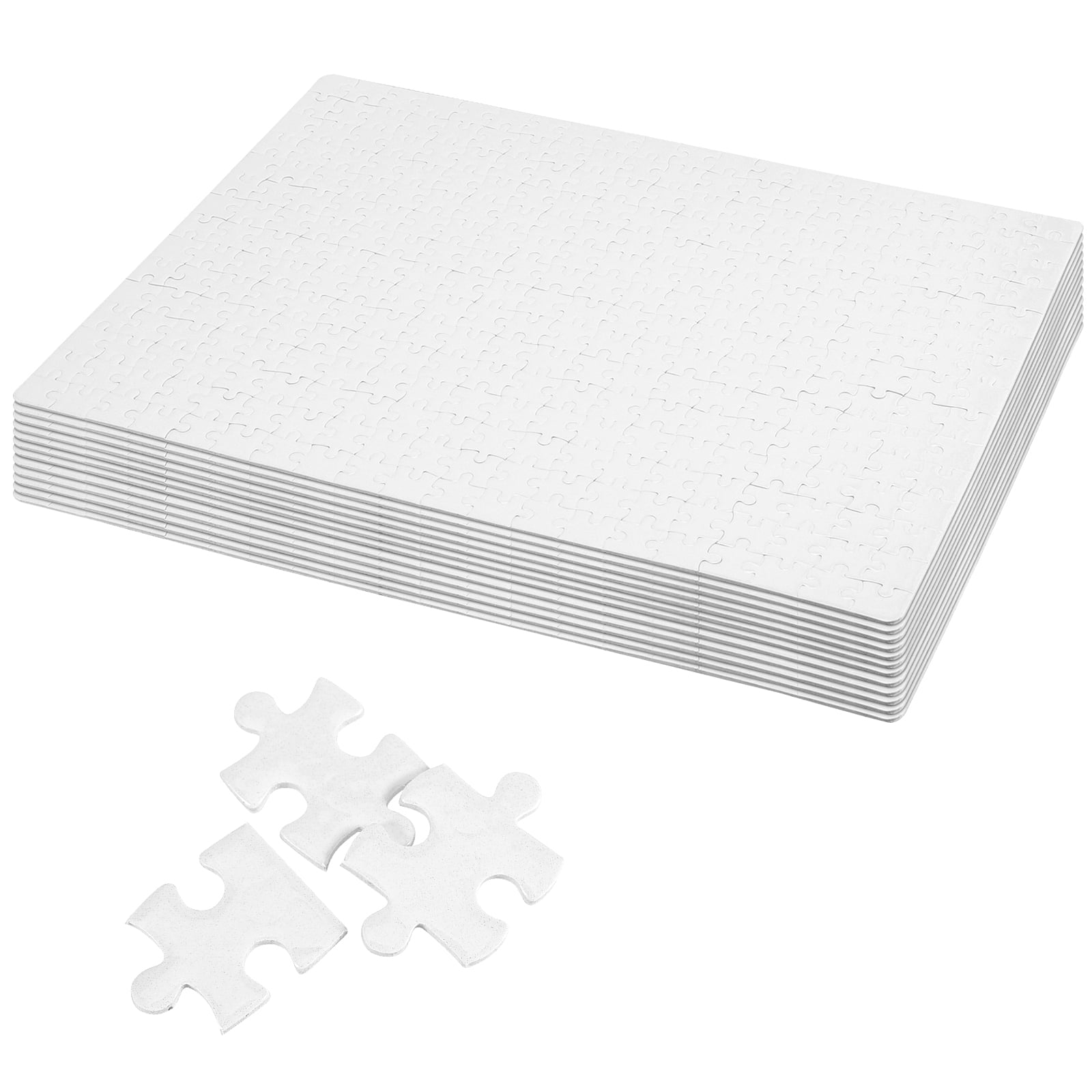 ZEONHAK 12 Sets 200 Pieces White Blank Sublimation Puzzles, 15.47 x 11 ...