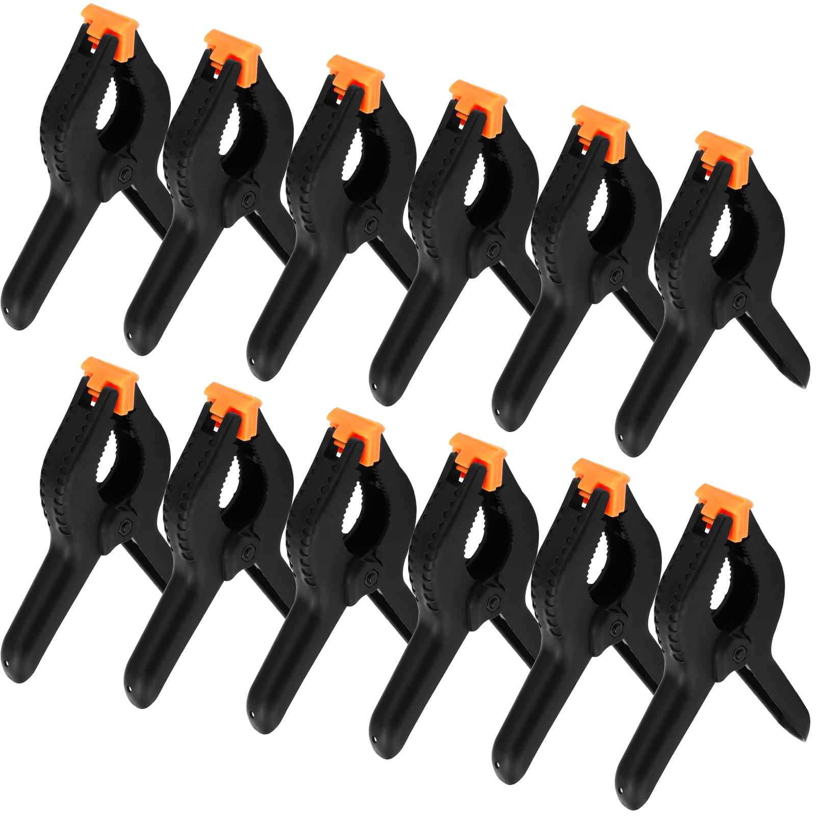 ZEONHAK 12pcs 6 Inch Black Spring Clamp Set, Plastic Spring Clips ...