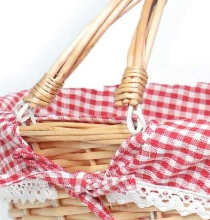 ZEONHAK 14 Inch Brown Wicker Basket, Woven Storage Basket with Handle ...