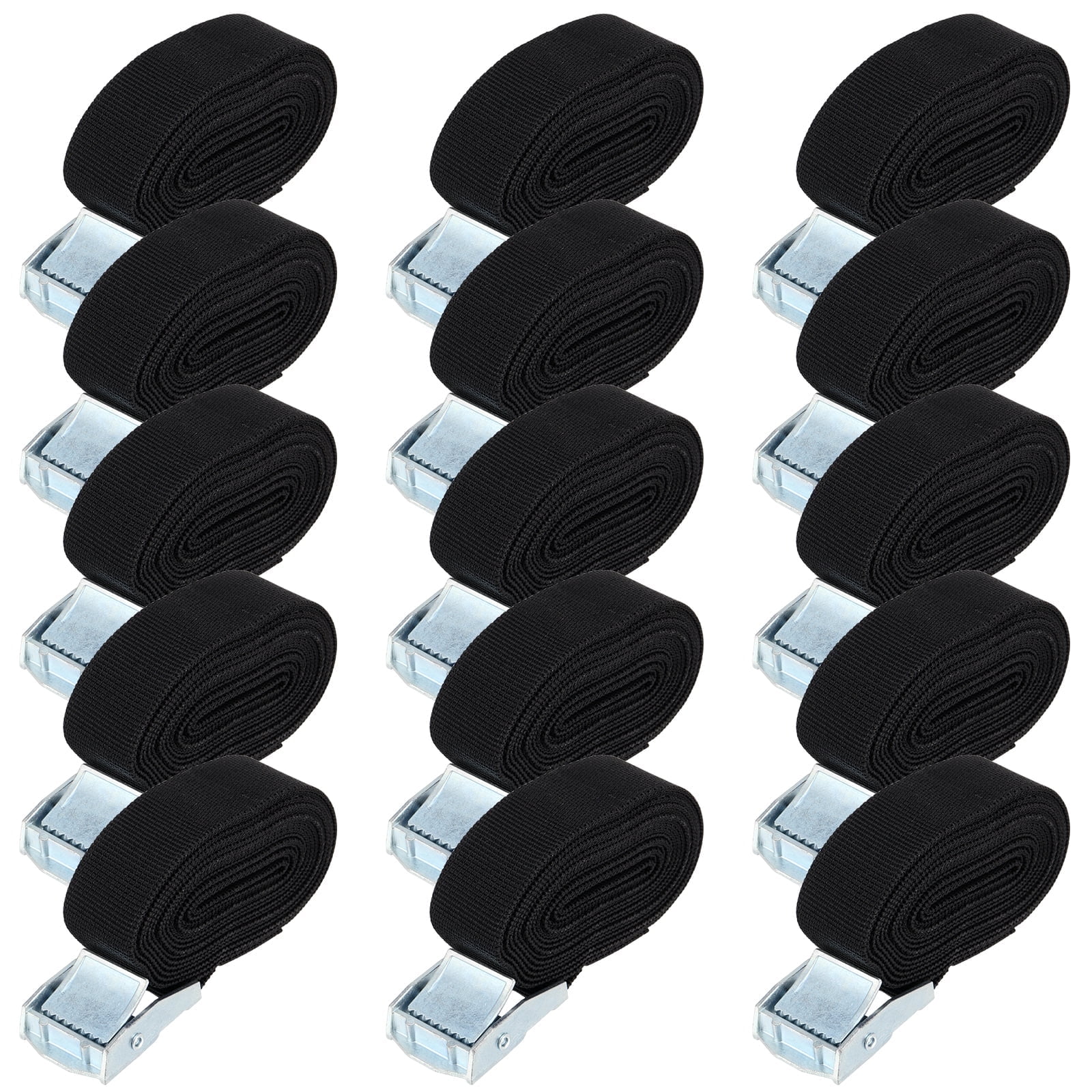ZEONHAK 15 Pack 1 Inch x 6.5 Feet Lashing Straps, Adjustable Cam Buckle ...