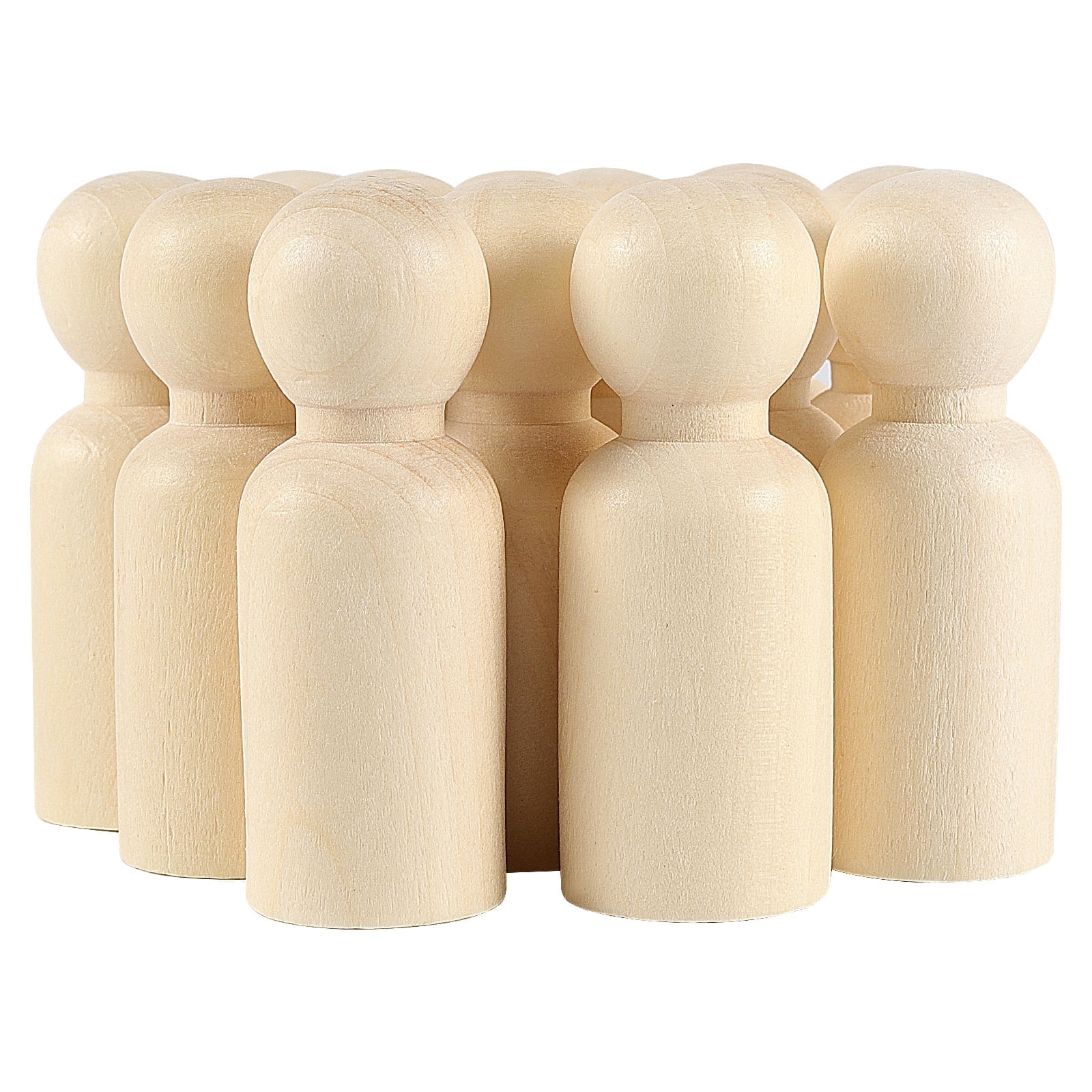 ZEONHAK 150 Pack 2 Inch Unfinished Wood Peg Dolls, Angel Peg Dolls ...