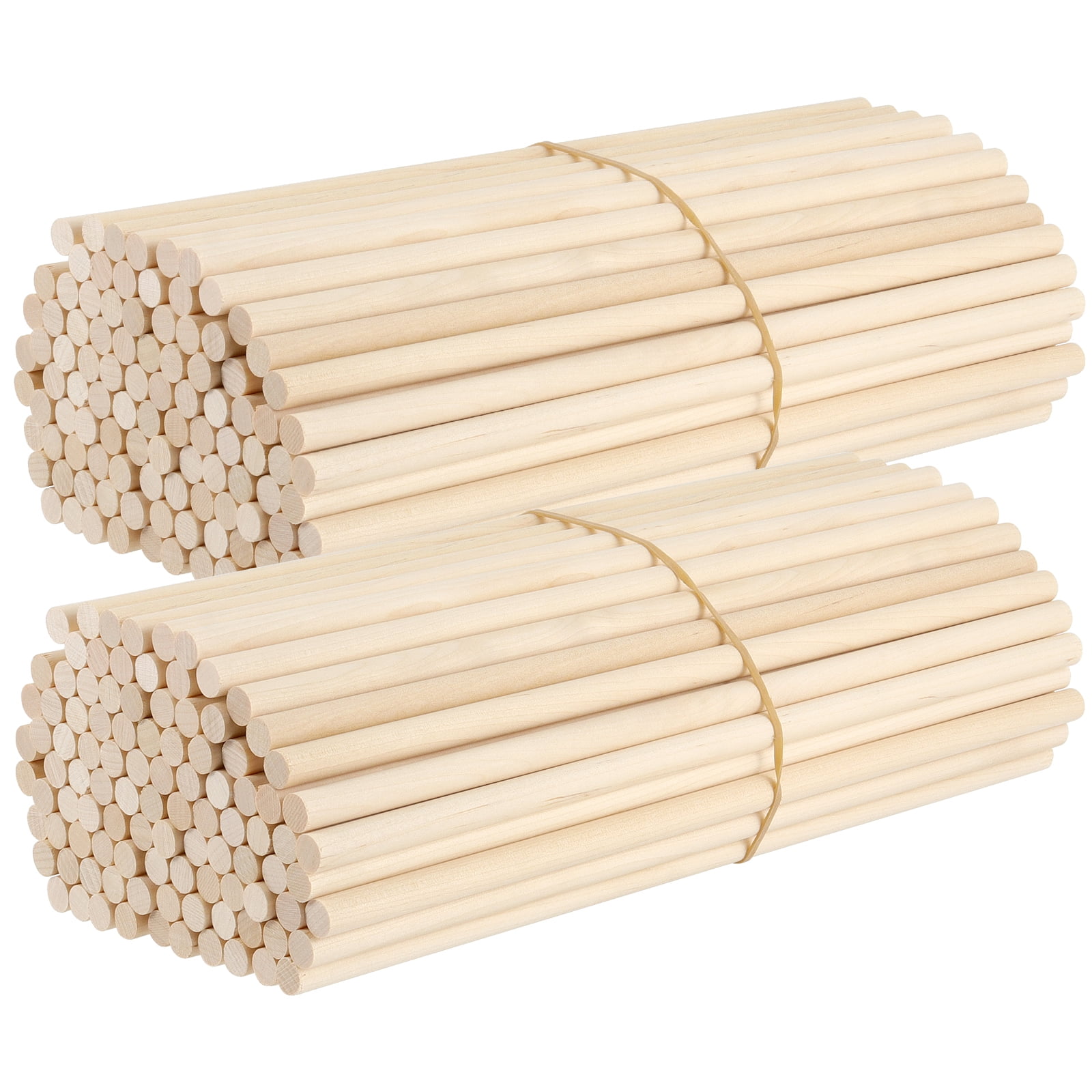 ZEONHAK 200 Pack 3/8 x 12 Inch Wooden Dowel Rods, Unfinished Dowel Rods ...