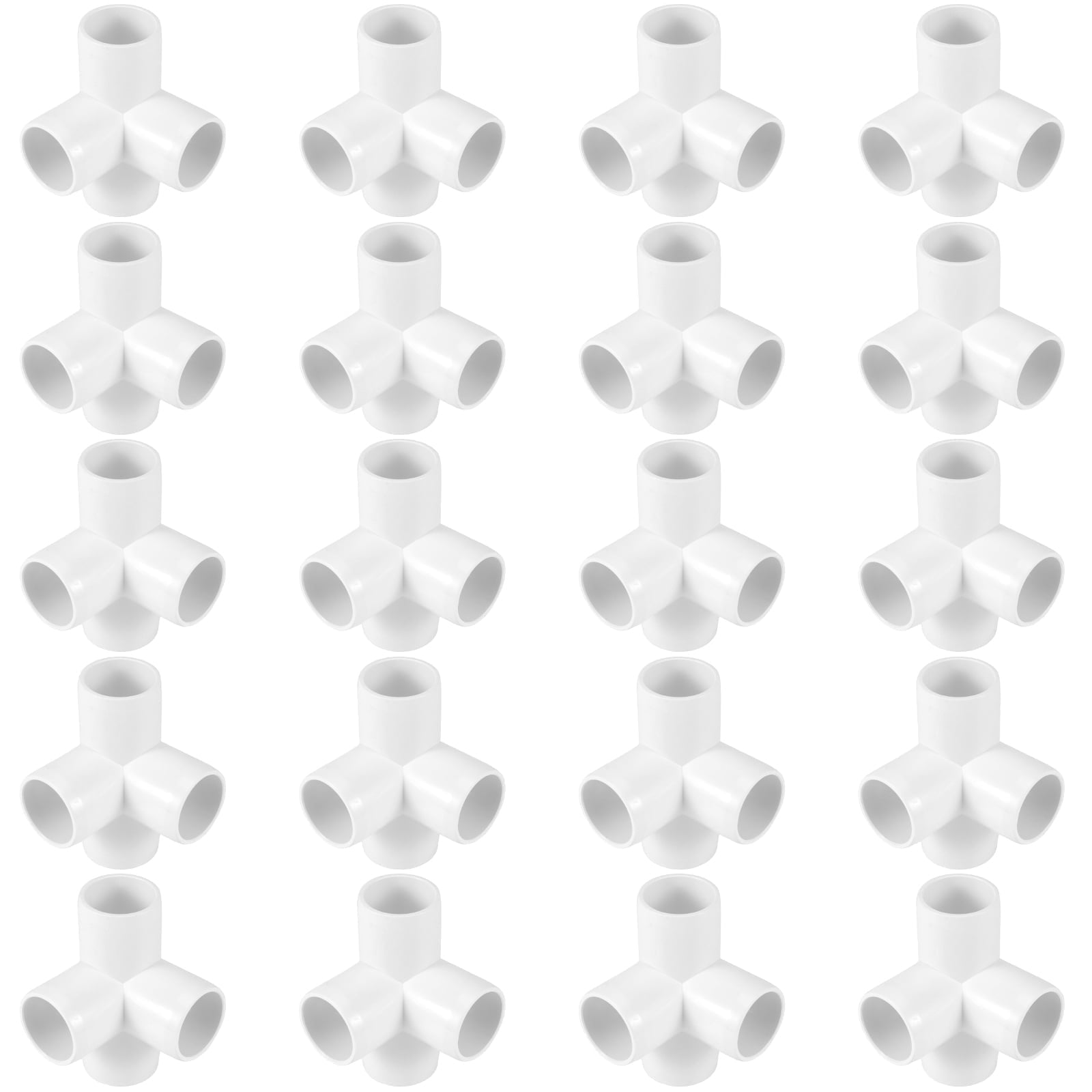 ZEONHAK 20pcs 1 Inch 4 Way Tee PVC Fitting, Furniture Grade PVC ...
