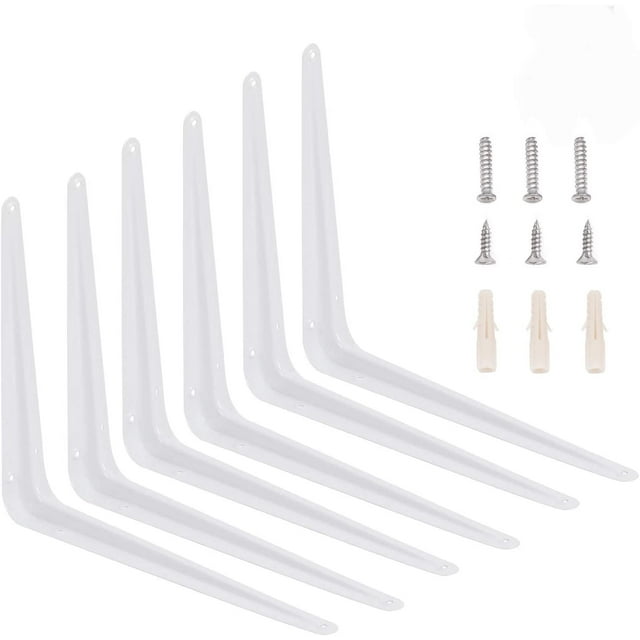 ZEONHAK 24 Pack 10x12'' Steel Shelf Brackets, Heavy Duty Metal Wall ...