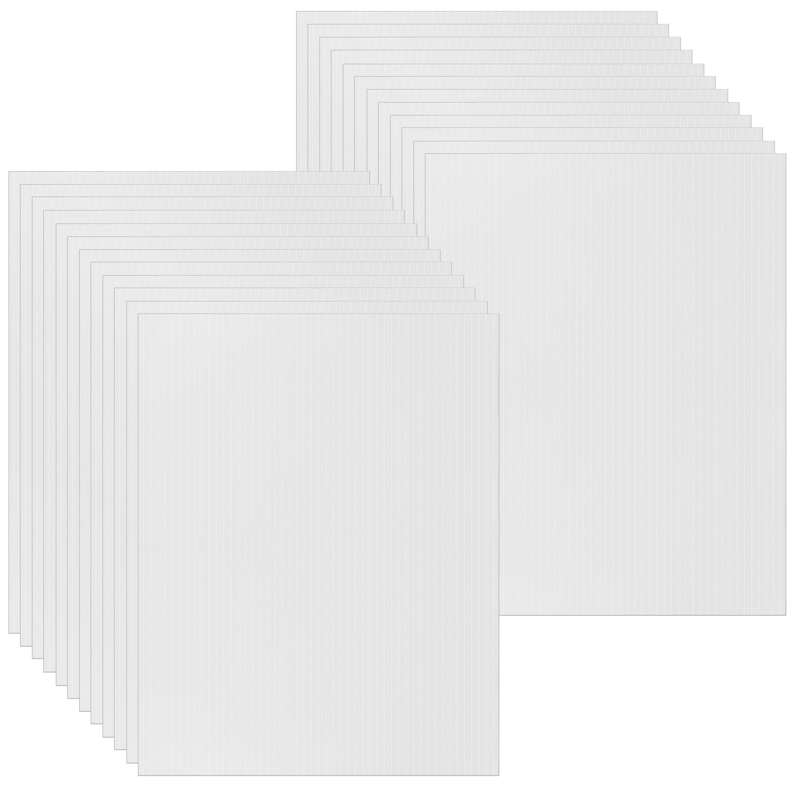ZEONHAK 24 Pack 13 x 17 Inch White Corrugated Plastic Boards, 4mm Thick ...