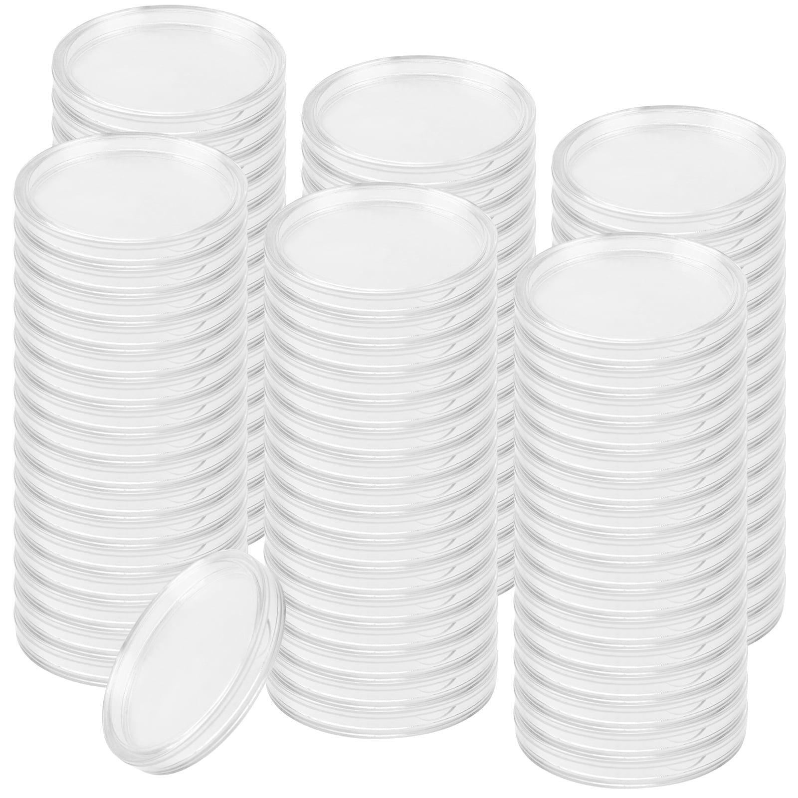 ZEONHAK 300pcs 40mm Clear Coin Holder Capsules, Plastic Coin Storage ...