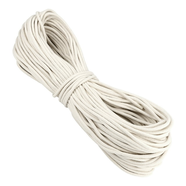 ZEONHAK 328 Feet x 1/4 Inch White Cotton Rope, Cotton Clothesline Rope ...