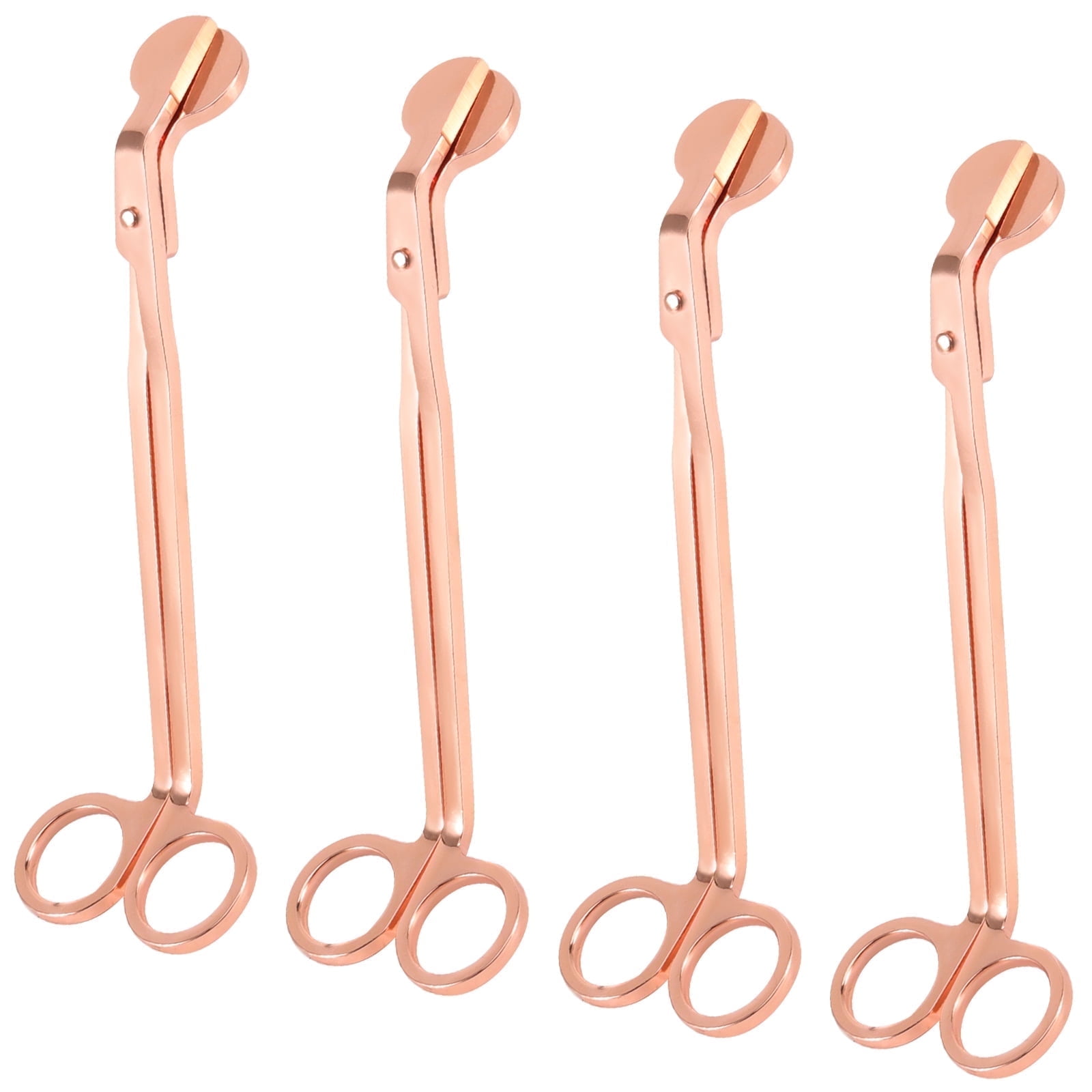 ZEONHAK 4pcs Rose Gold Candle Wick Trimmer, Polished Wicker Scissors ...