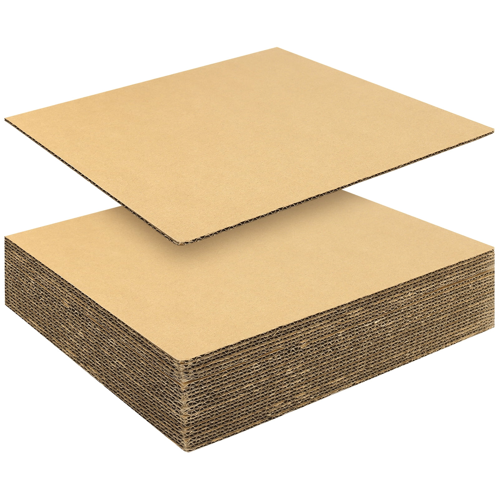 ZEONHAK 50 Pack 12 x 12 Inch Corrugated Cardboard Sheets, Flat ...