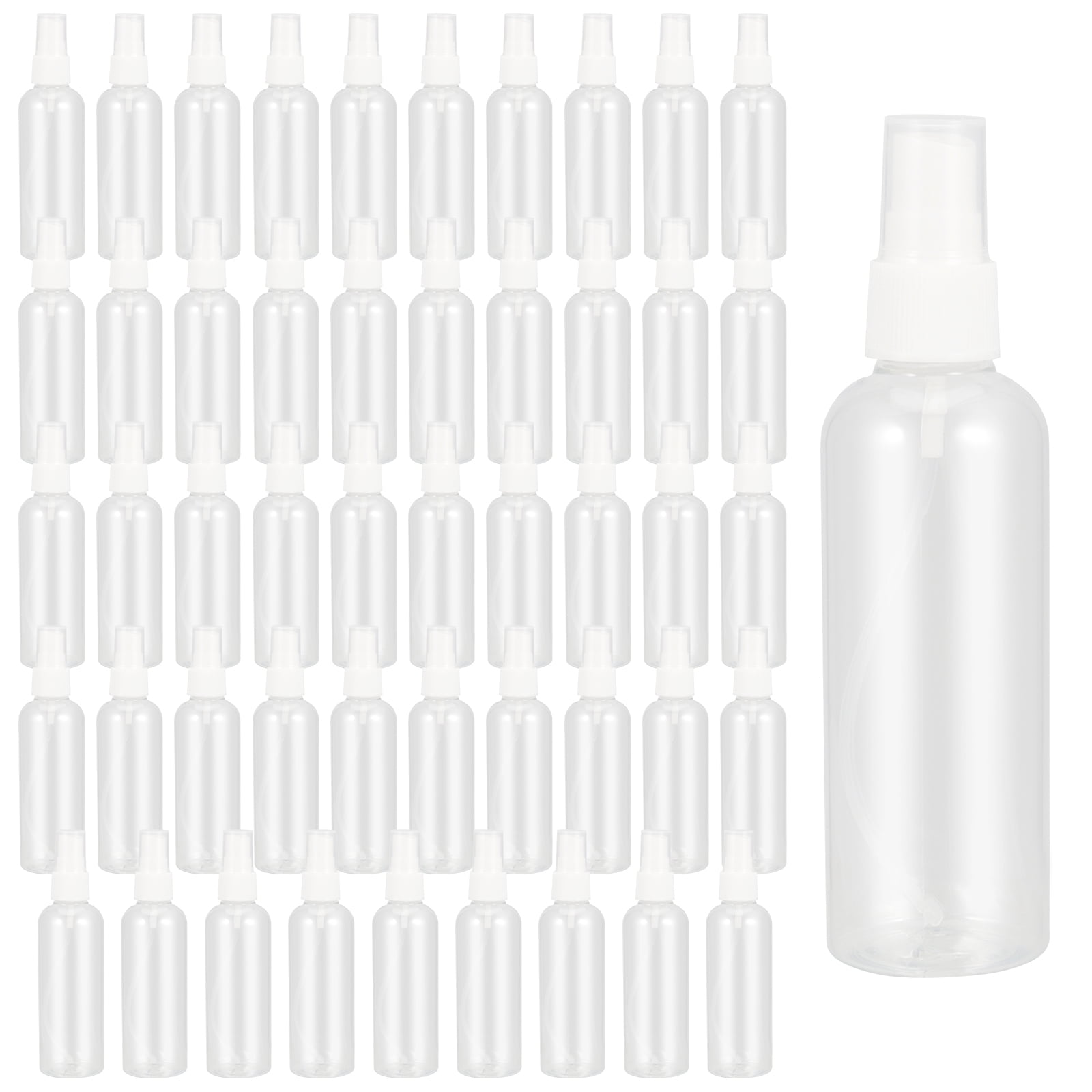 ZEONHAK 50pcs 4oz Clear Spray Bottles, 120ml Small Plastic Fine Mist ...