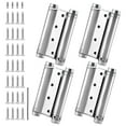 ZEONHEI 4 Pack 4 Inch Double Action Spring Hinge, Stainless Steel Swing ...