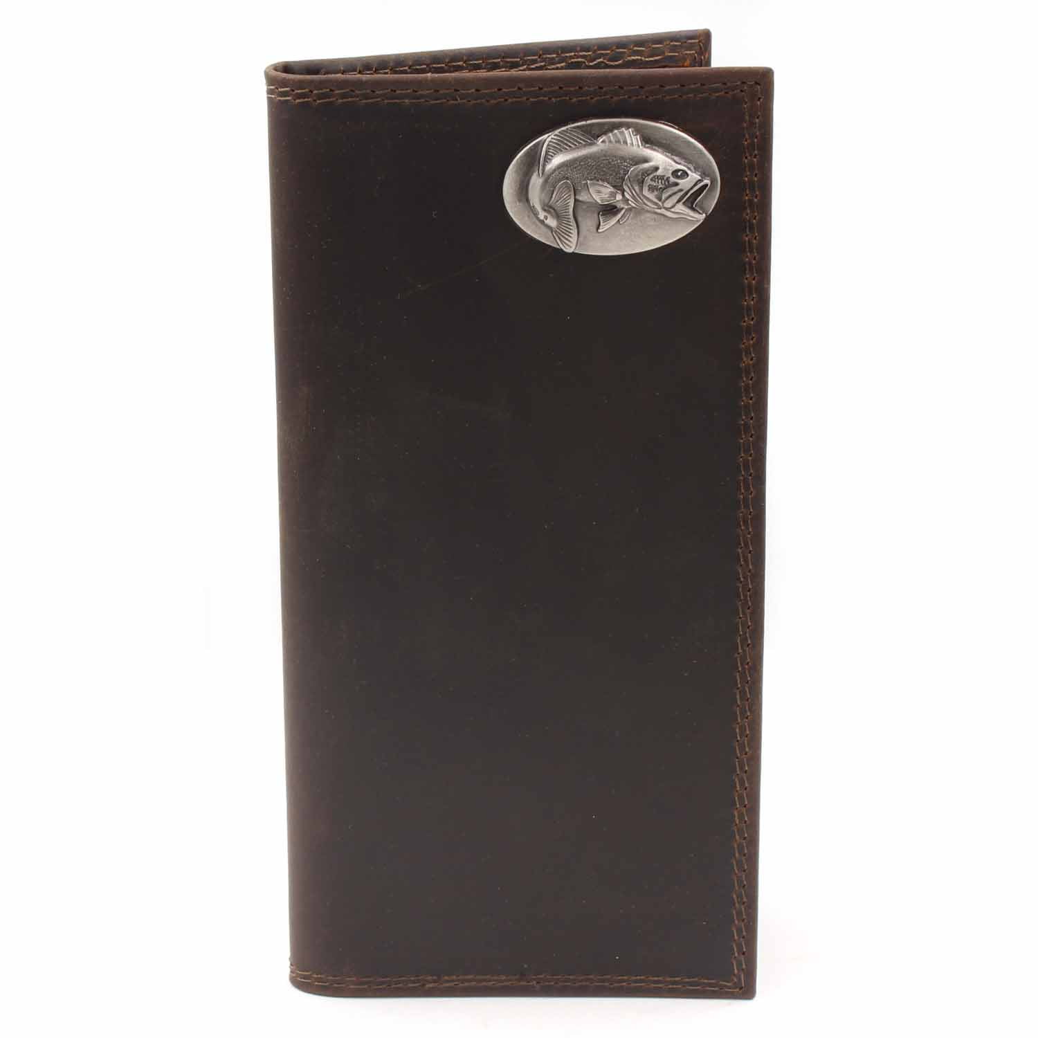 ZEP-PRO Mens Crazy Horse Leather Concho Secretary Wallets (Bass ...