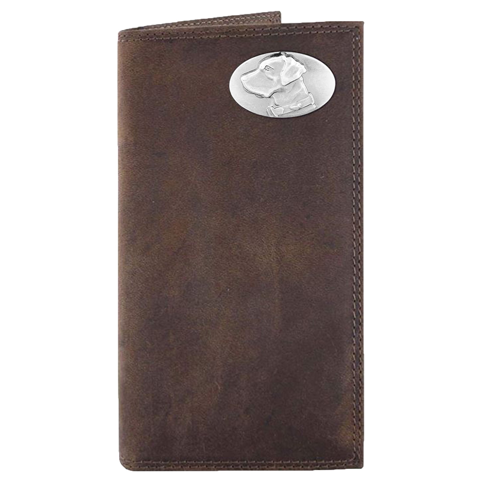ZEP-PRO Mens Crazy Horse Leather Concho Secretary Wallets (Labrador ...