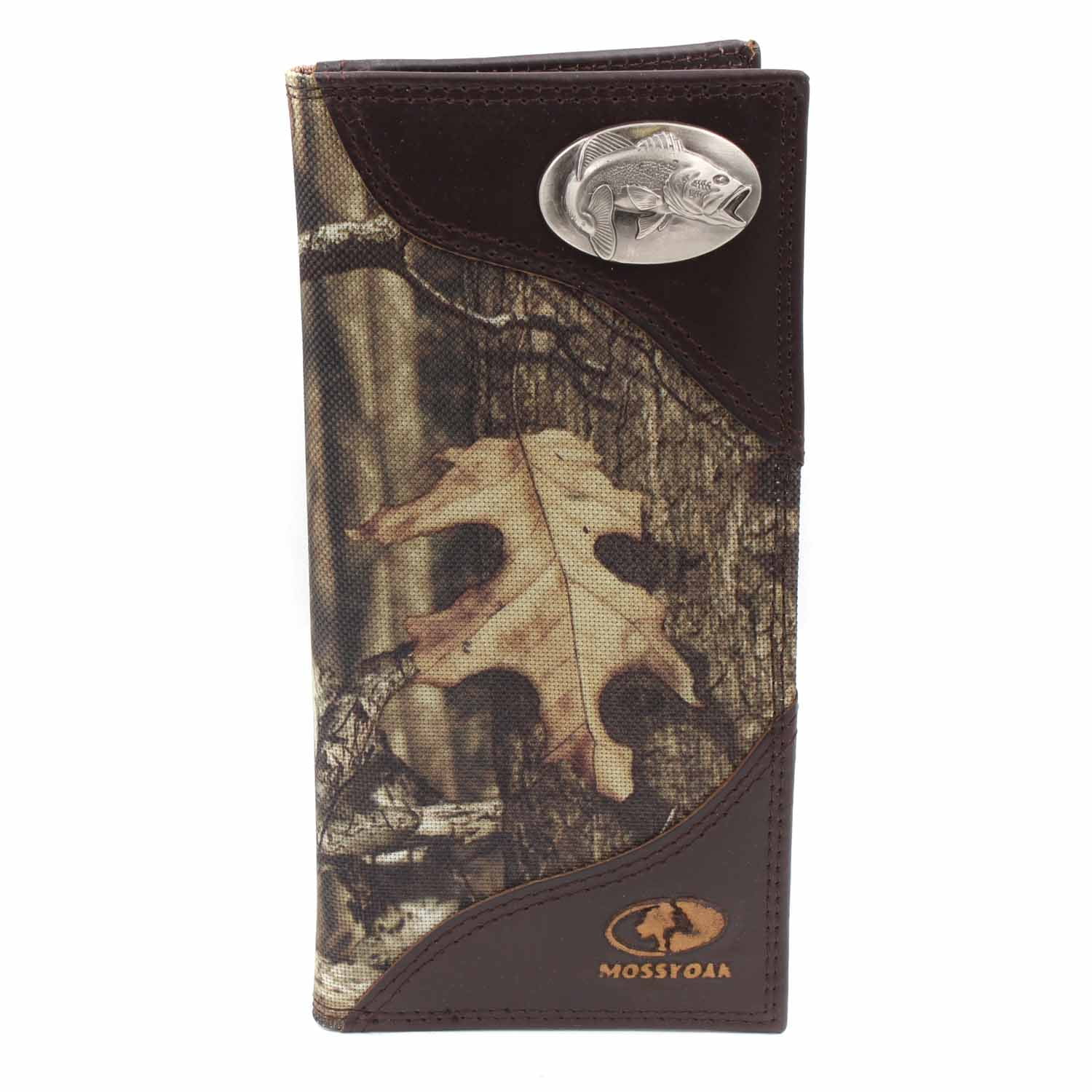 ZEP-PRO Mens Mossy Oak Nylon/Leather Concho Wallet (Bass) - Walmart.com