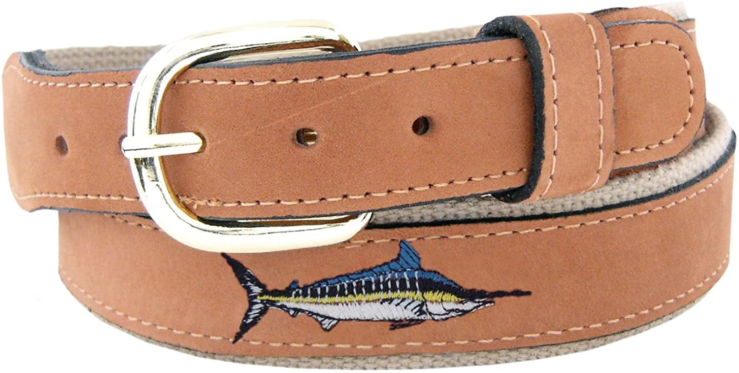 ZEP PRO Mens BTL3 Leather Embroidered Marlin Belt (38) - Walmart.com
